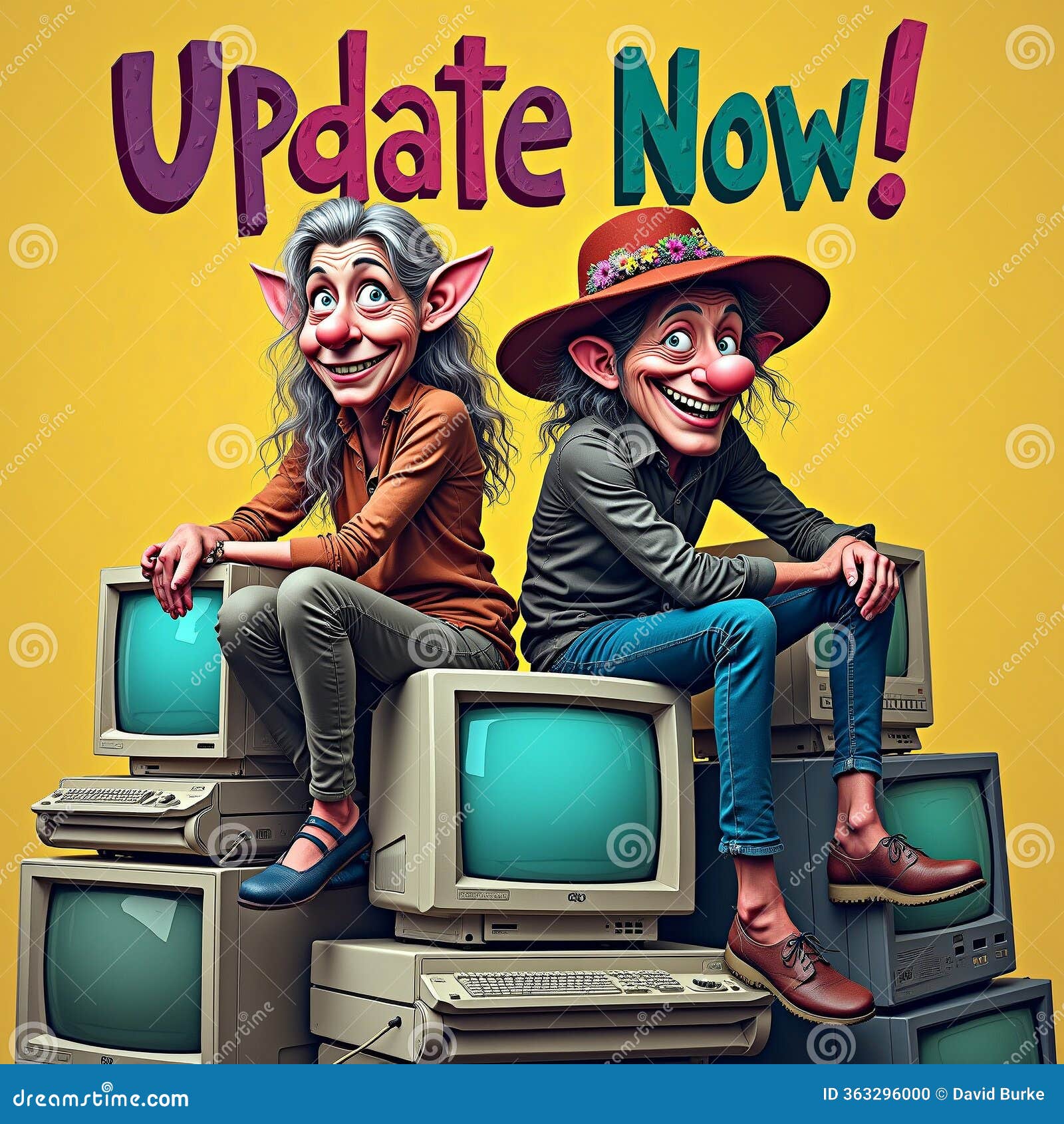 Update Software Computer On Virtual Screen Server Room Datacenter ...