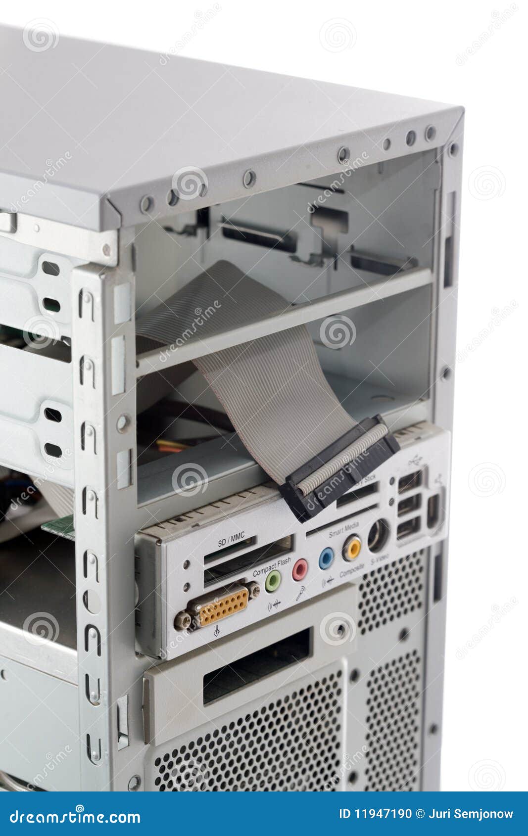 PC, Computer Case Solo, White Oldschool Midi Tower Workstation System ...