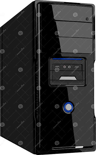 Computer case stock vector. Illustration of modern, workstation - 24563581