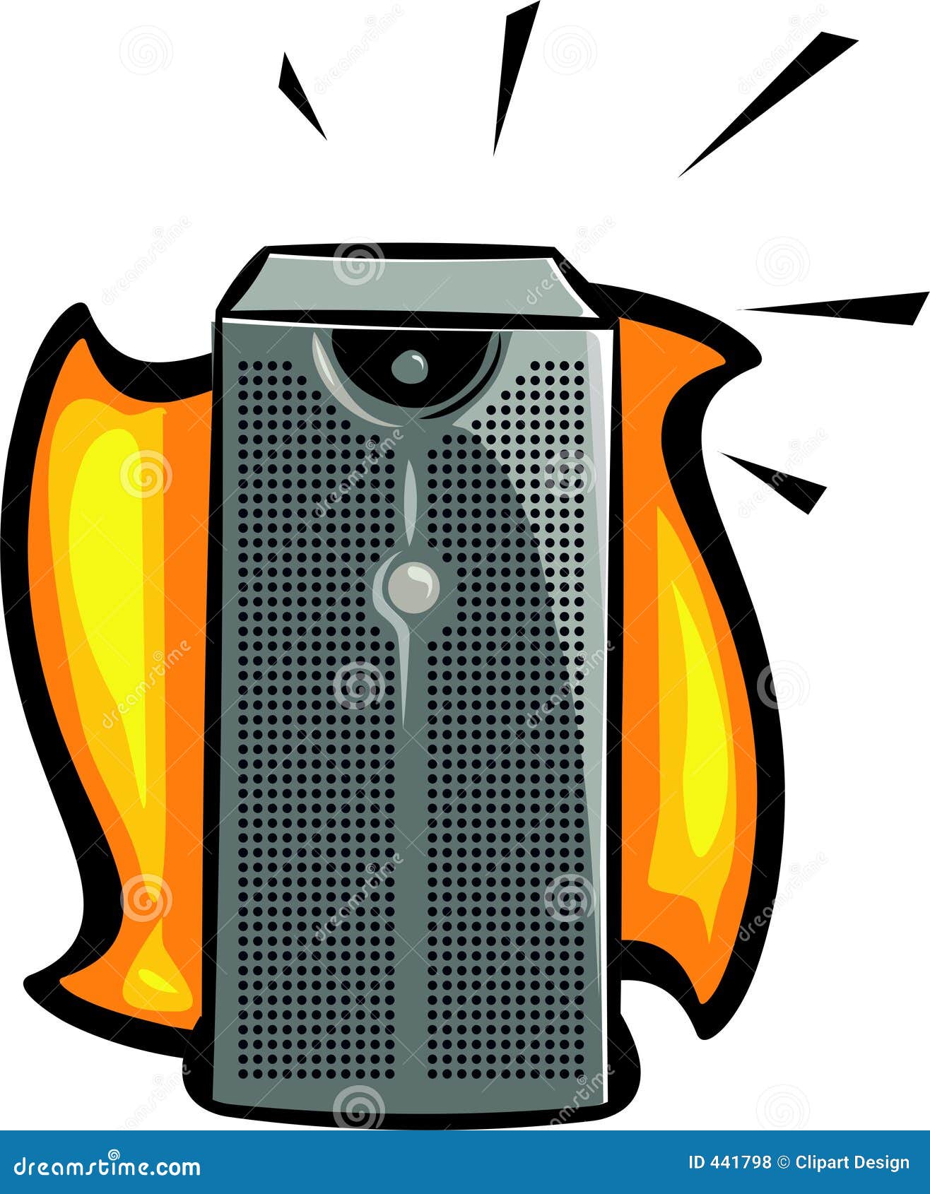 Computer case stock illustration. Illustration of clip - 441798