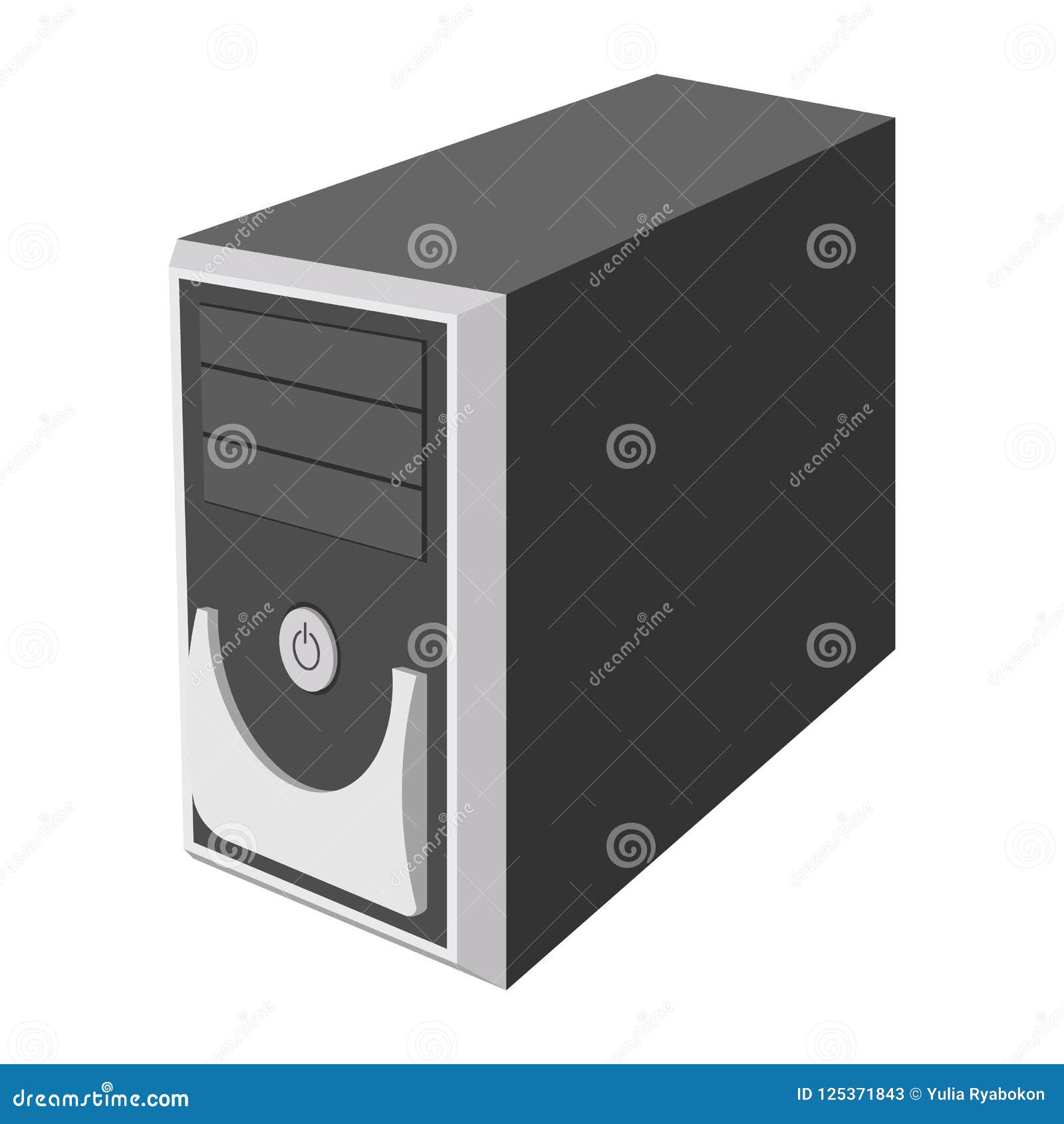 Computer case cartoon icon stock illustration. Illustration of ...