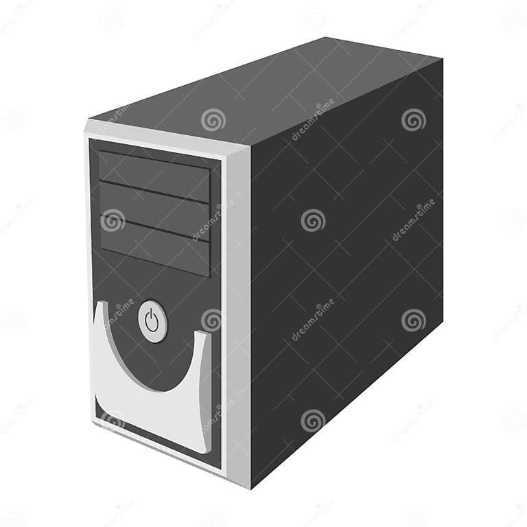 Computer case cartoon icon stock illustration. Illustration of ...