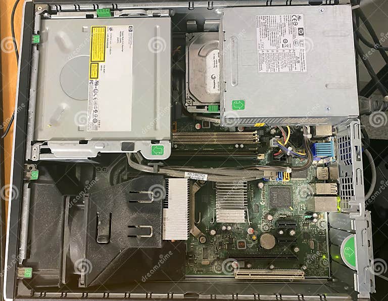 A Personal Computer Clogged with Dust. the Computer Case is Dusty ...