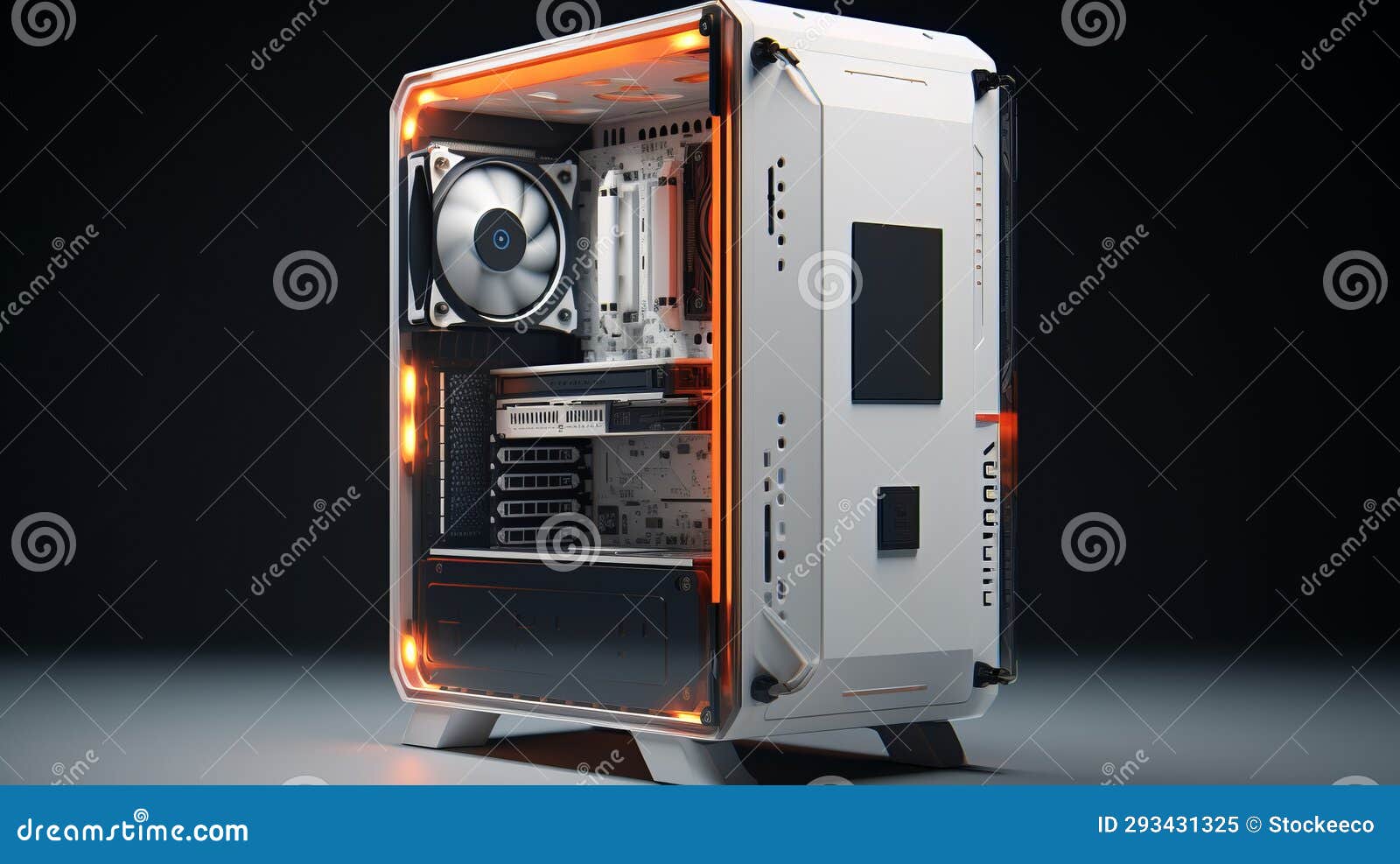 Nasa Themed Gaming Computer With Hyper-realistic Renderings Stock Photo ...