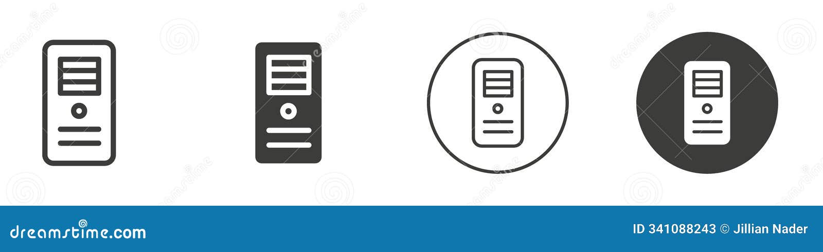 Computer Case Icon Simple Outline Vector Logo Stock Illustration ...