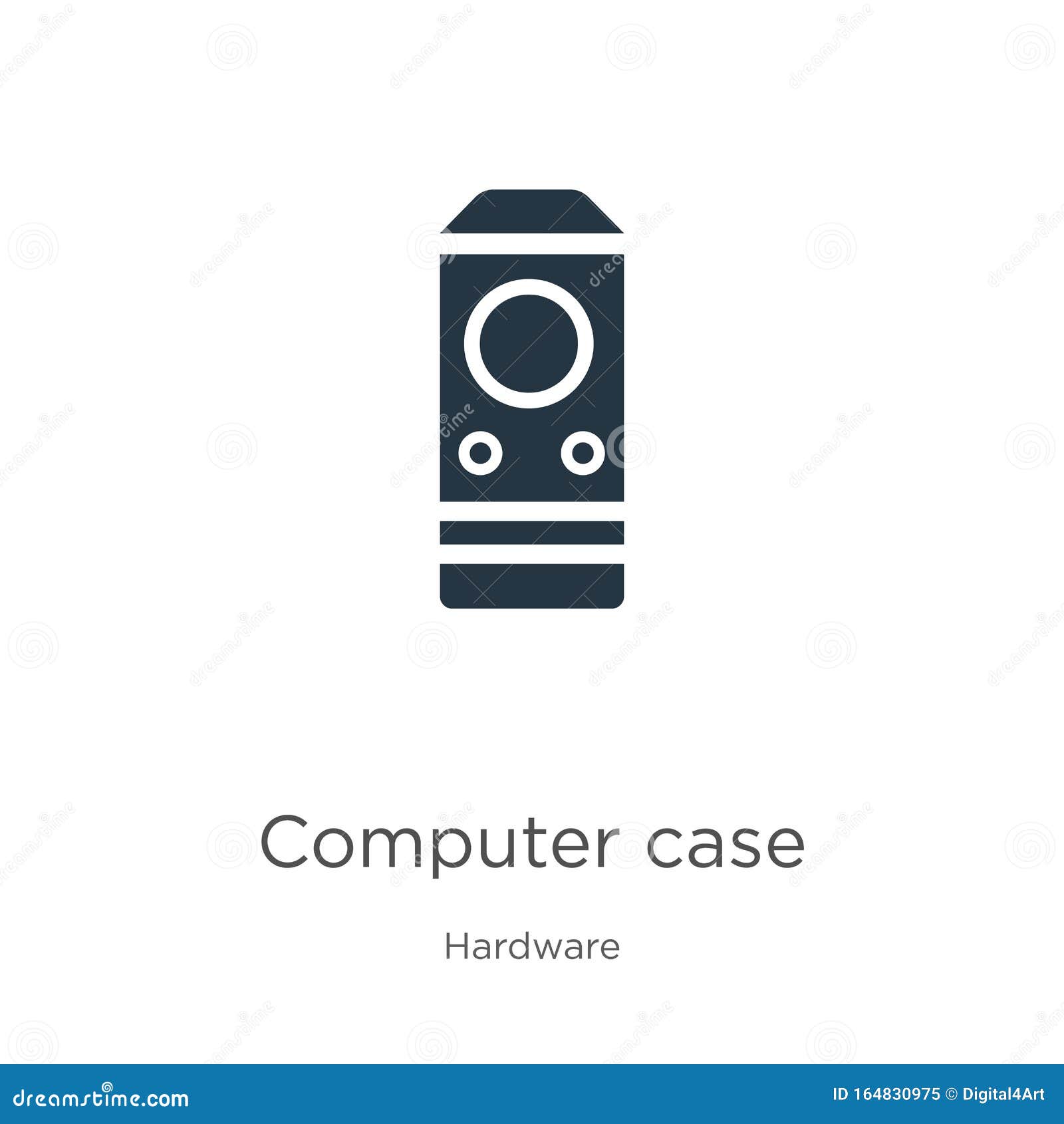 Computer Case Icon Vector. Trendy Flat Computer Case Icon from Hardware ...