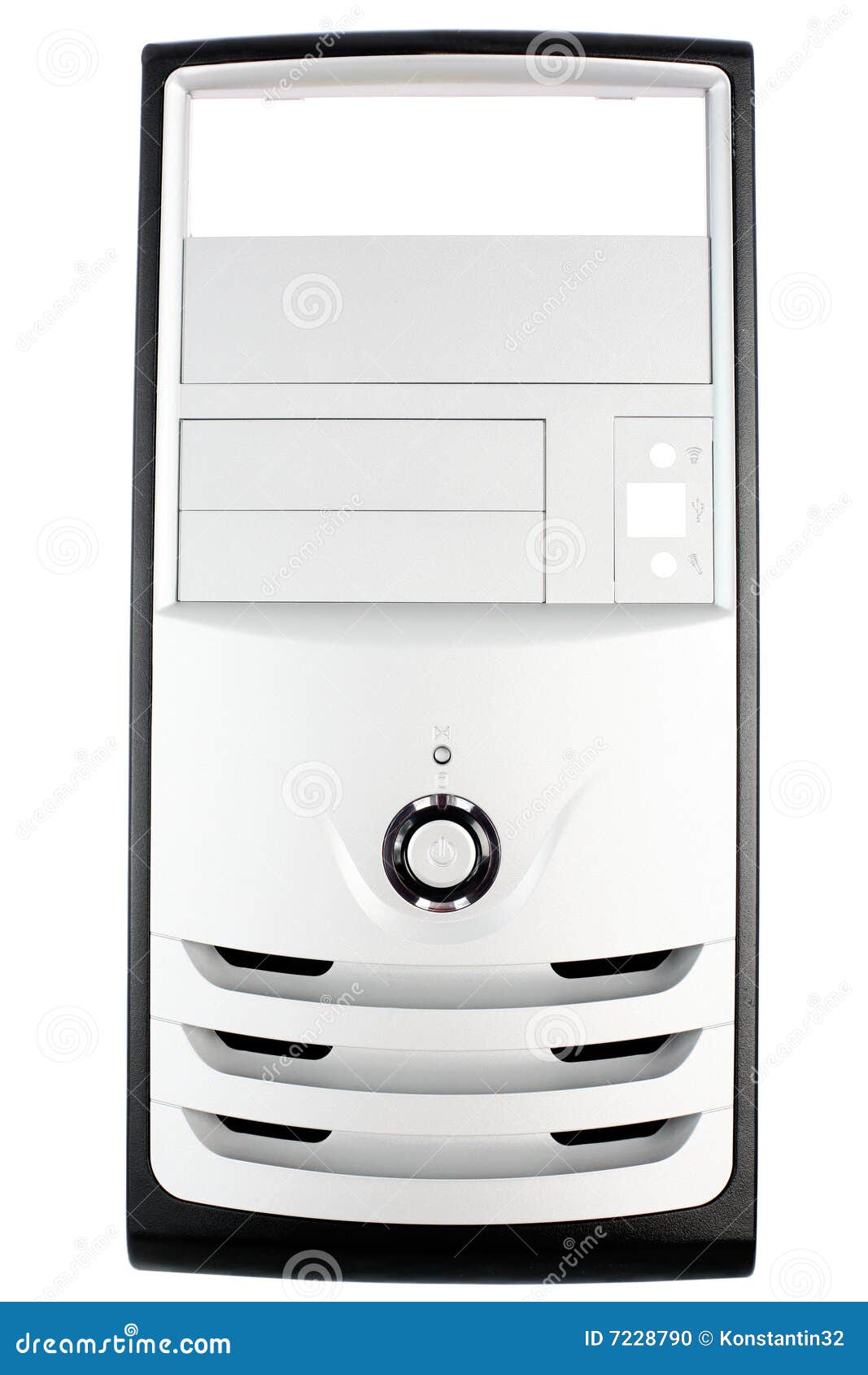 Computer Case Isolated on White Stock Photo - Image of brand, graphic ...