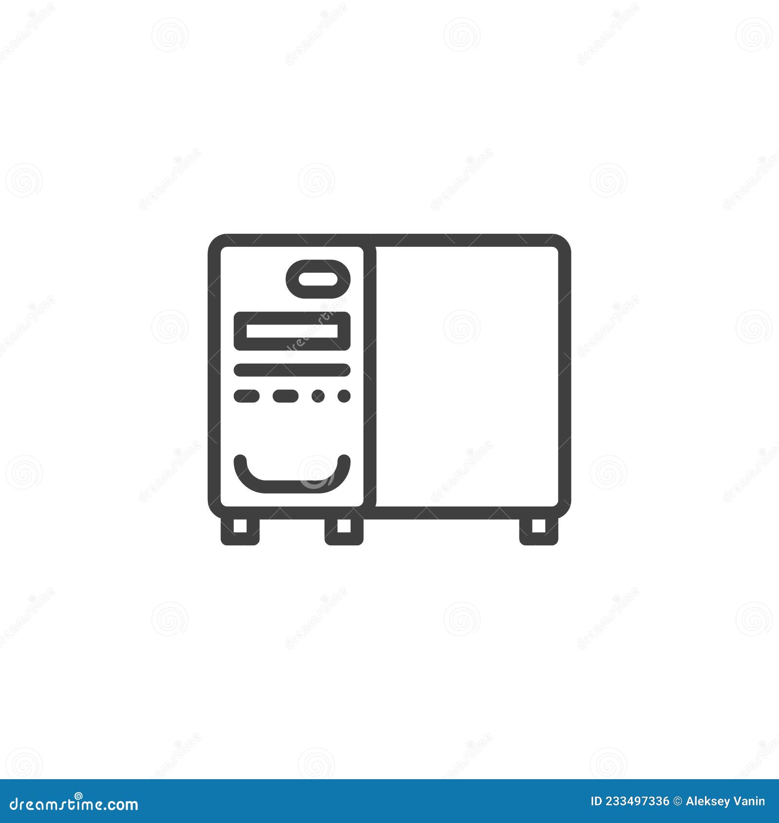 Computer case line icon stock vector. Illustration of system - 233497336