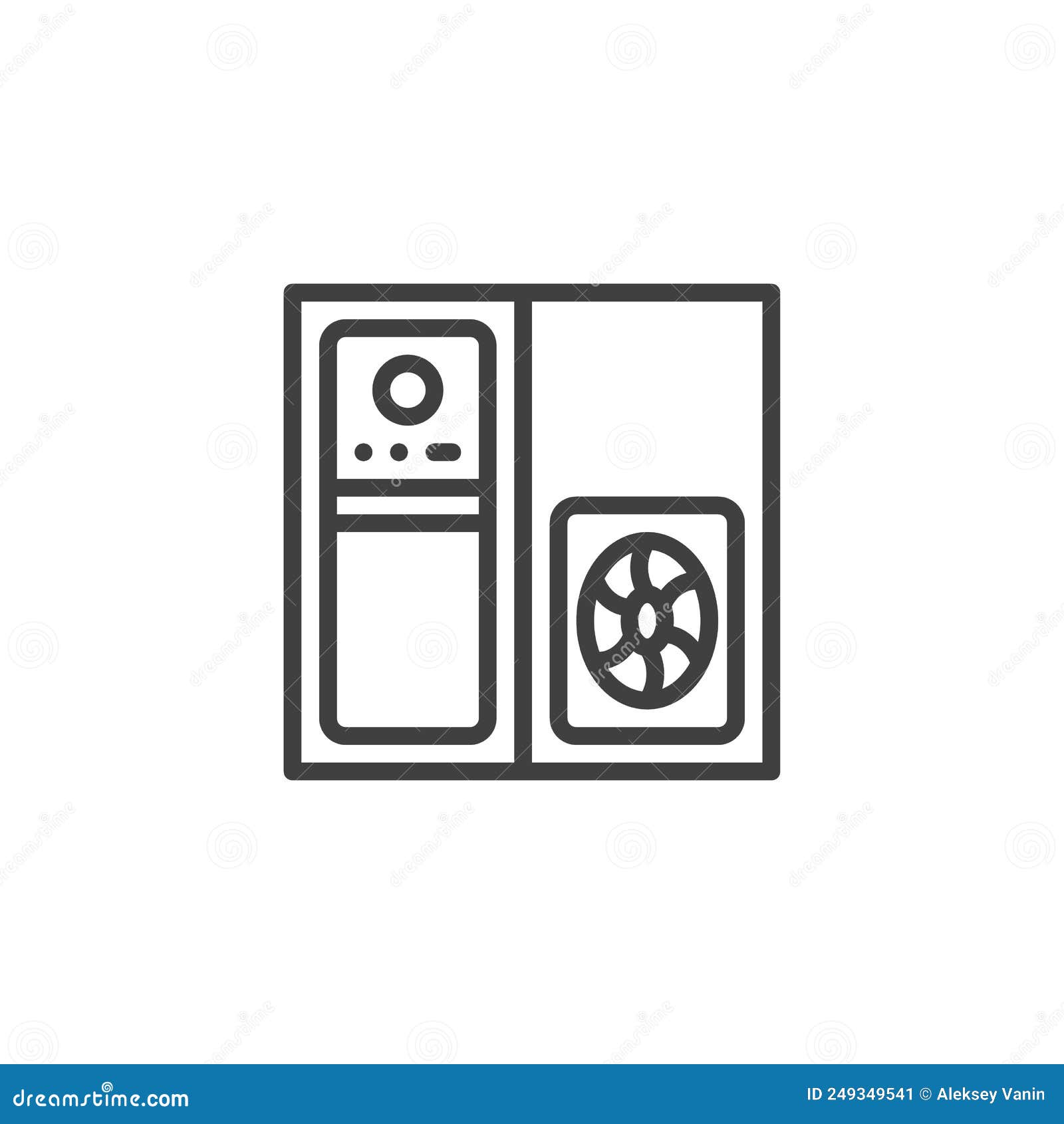 Computer case line icon stock vector. Illustration of pixel - 249349541