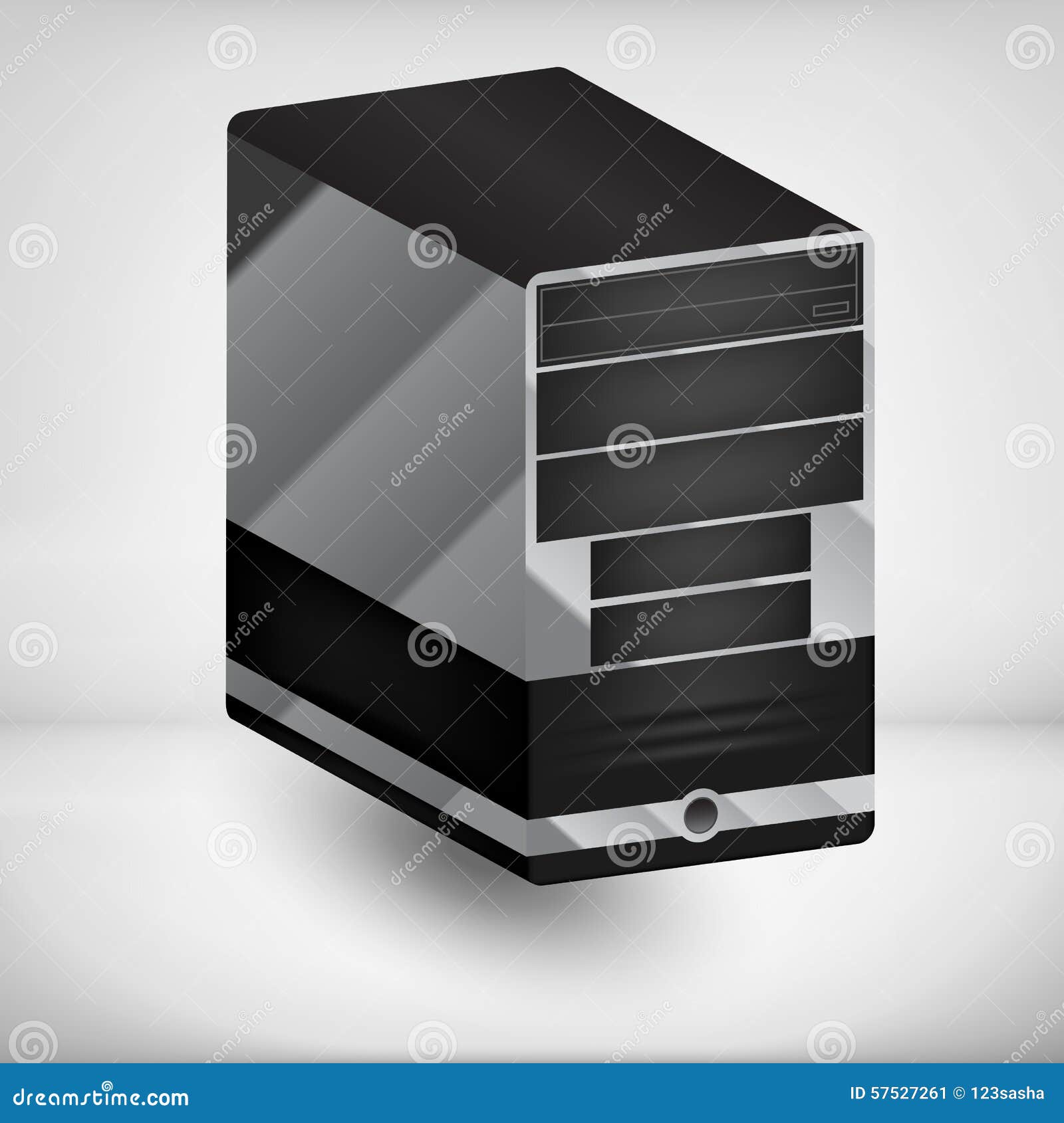 Computer case stock vector. Illustration of processor - 57527261