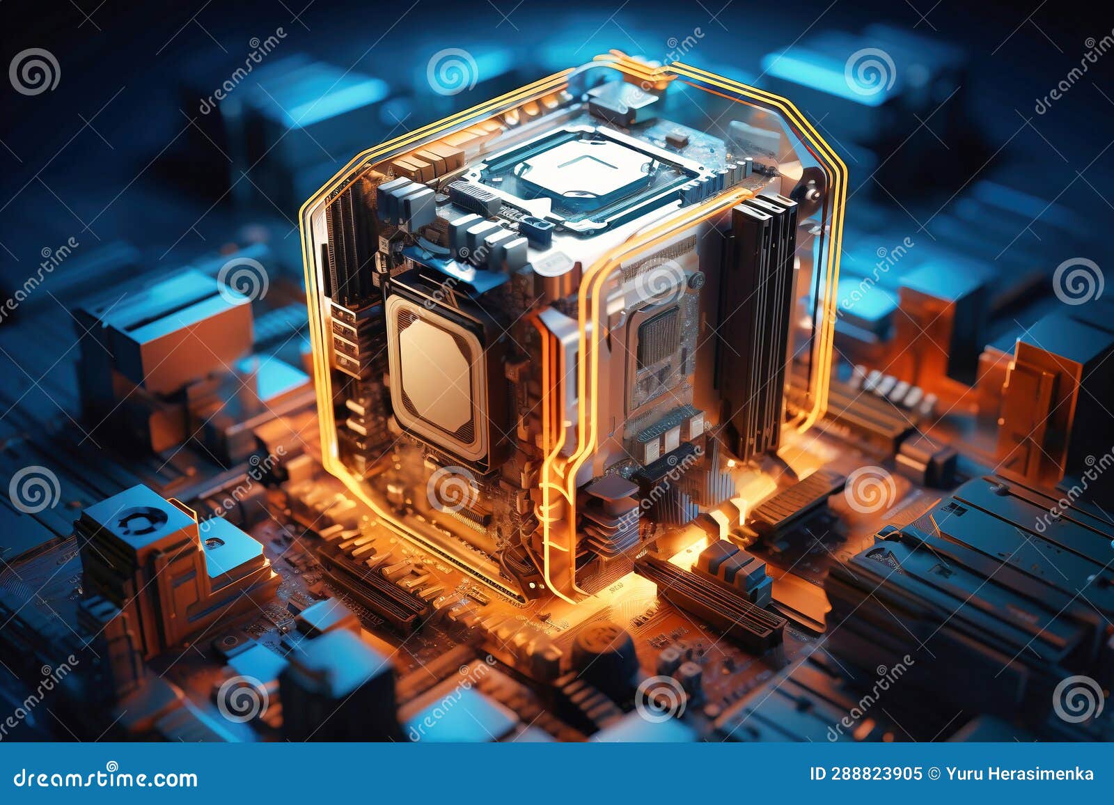 A Computer Case Sitting on Top of a Table. the System Unit of a Modern ...