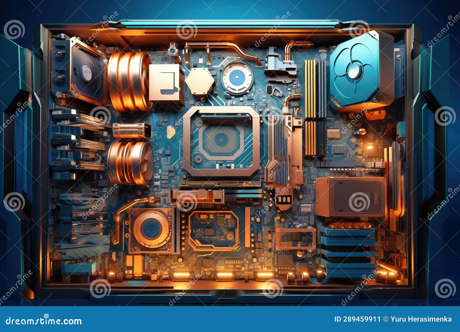 A Computer Case Sitting on Top of a Table. the System Unit of a Modern ...