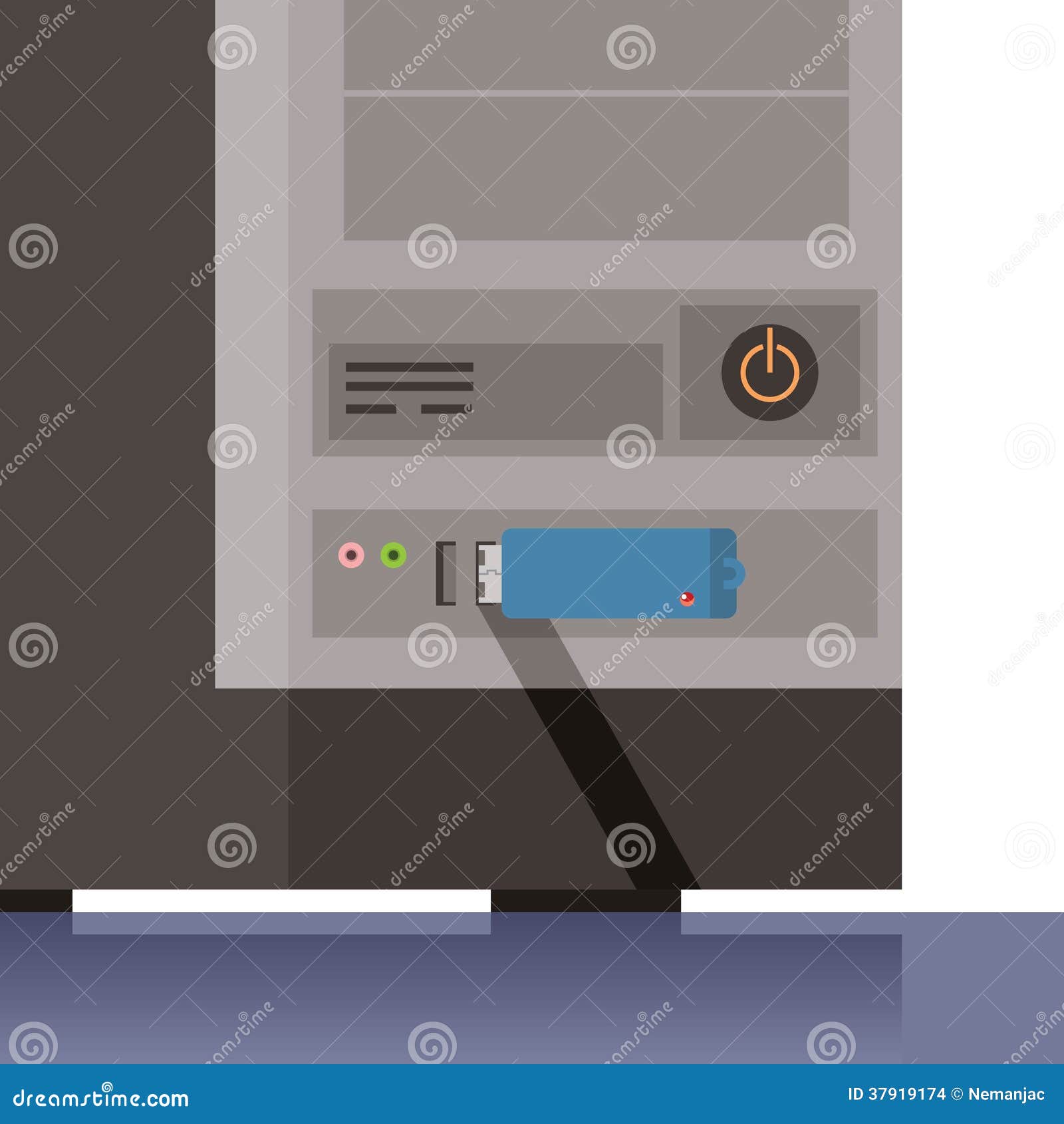 Computer Case Cartoon Vector | CartoonDealer.com #12076825