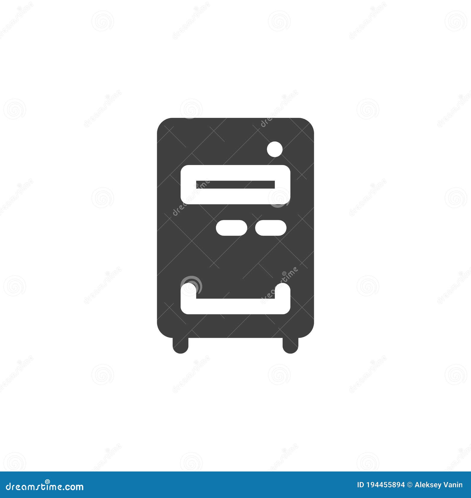 Computer case vector icon stock vector. Illustration of computer ...