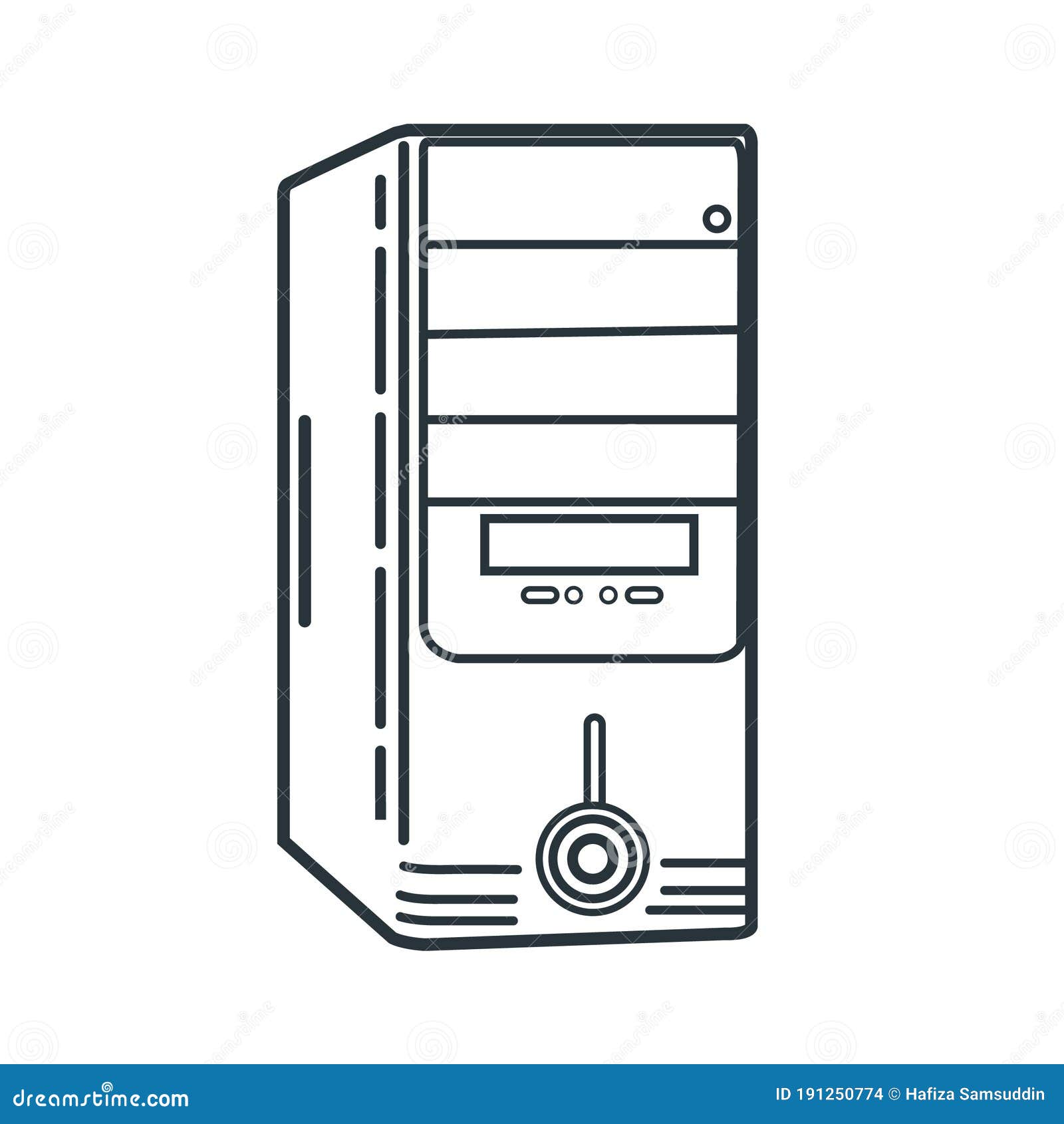 Computer Case. Vector Illustration Decorative Design Stock Vector ...