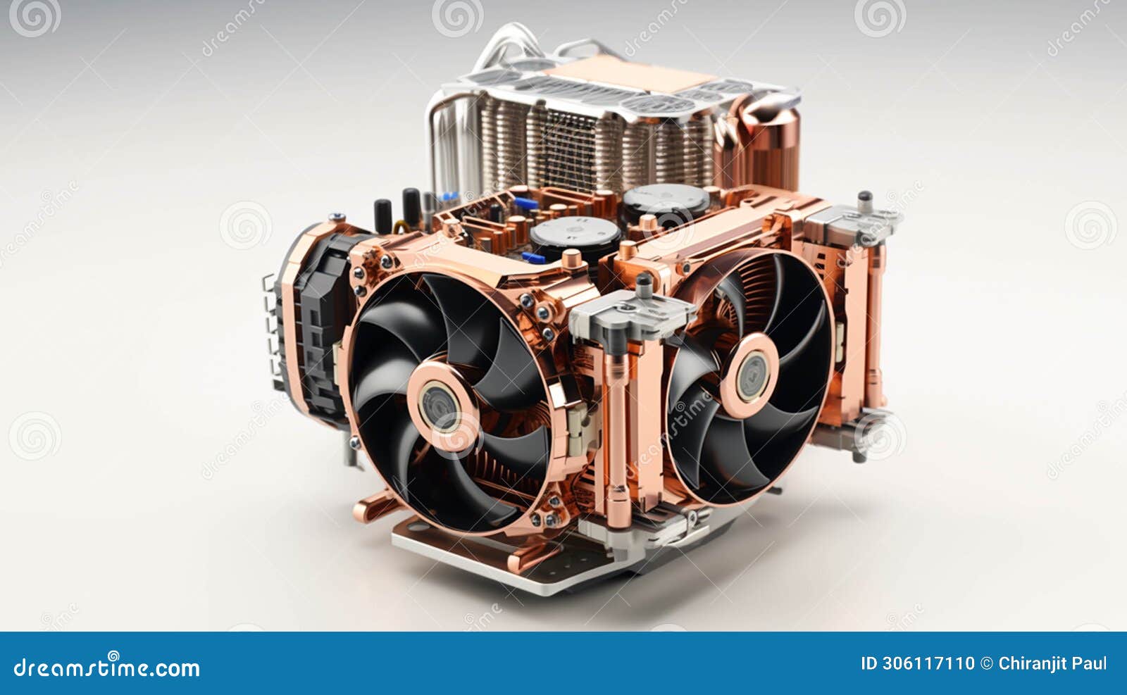 Computer Casing Cooler Isolated on White Background Stock Illustration ...