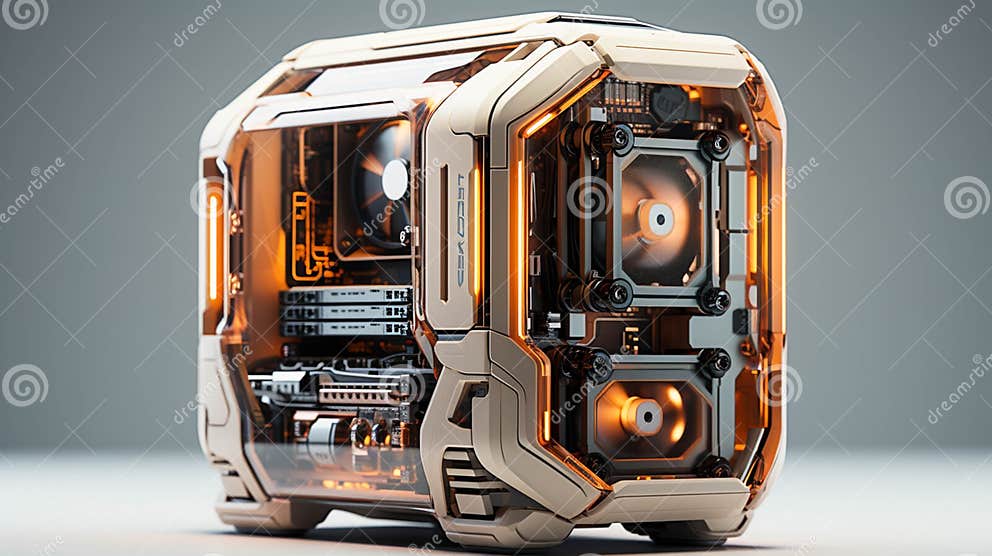 Computer Casing Isolated on White Background Stock Image - Image of ...