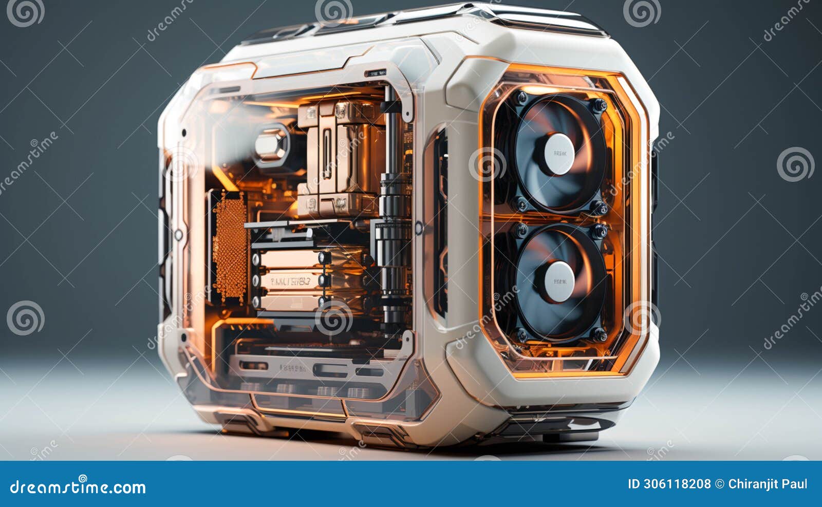 Computer Casing Isolated on White Background Stock Photo - Image of ...