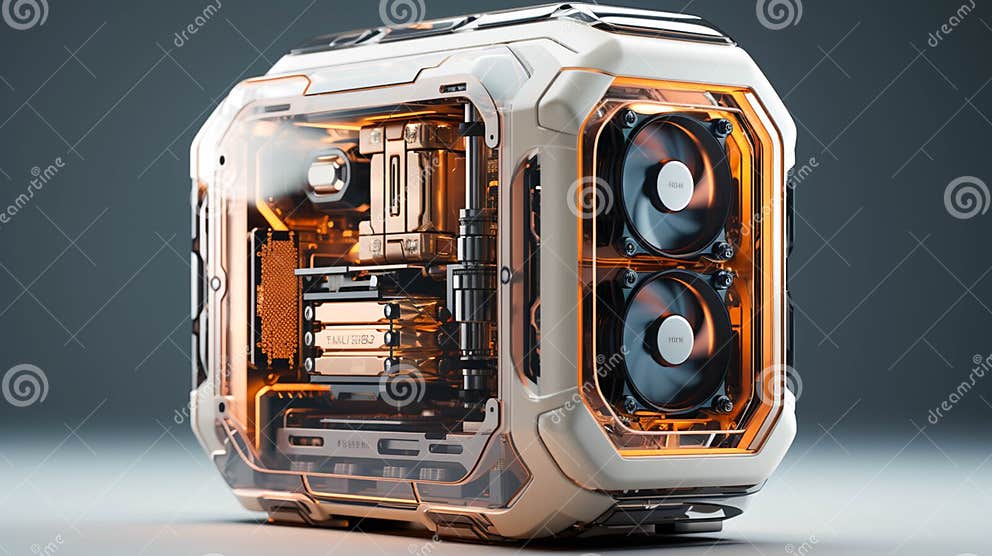 Computer Casing Isolated on White Background Stock Photo - Image of ...