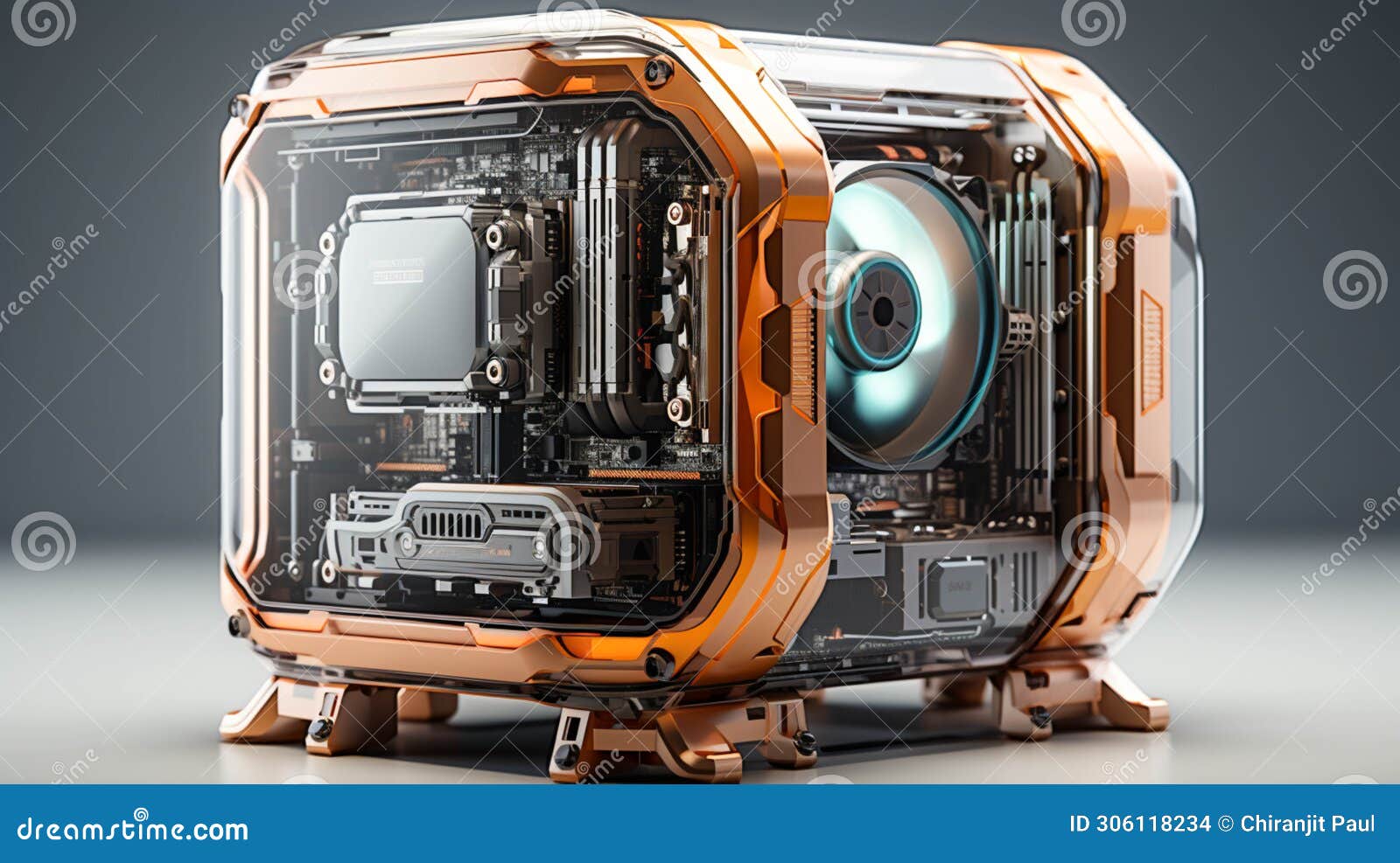 Computer Casing Isolated on White Background Stock Photo - Image of ...