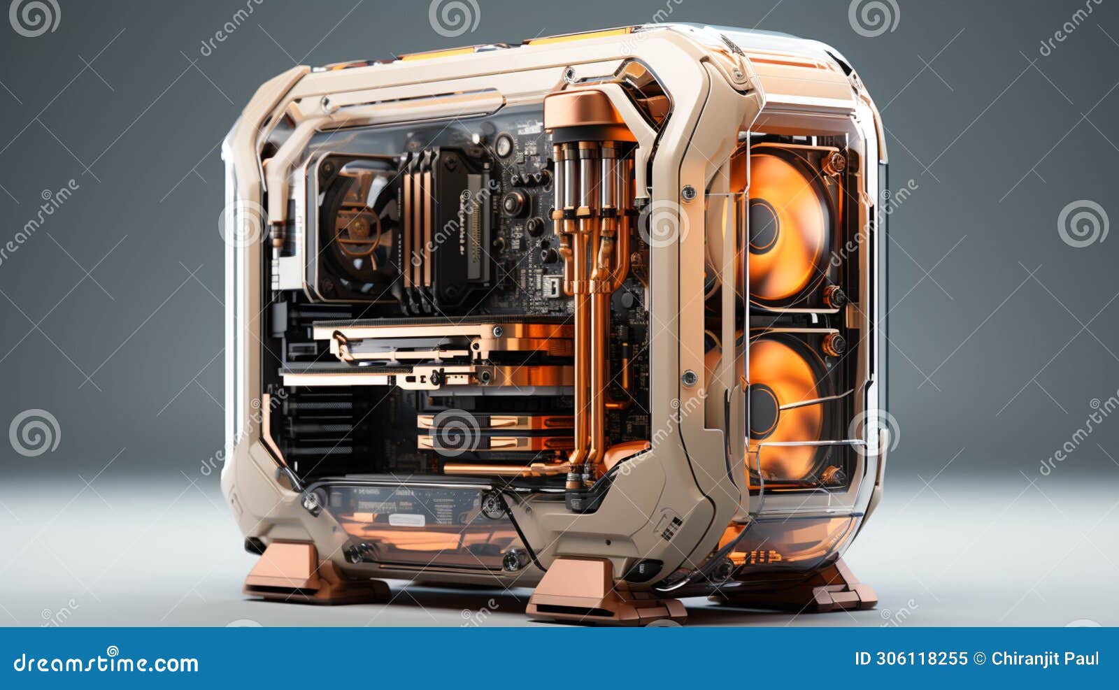 Computer Casing Isolated on White Background Stock Image - Image of ...