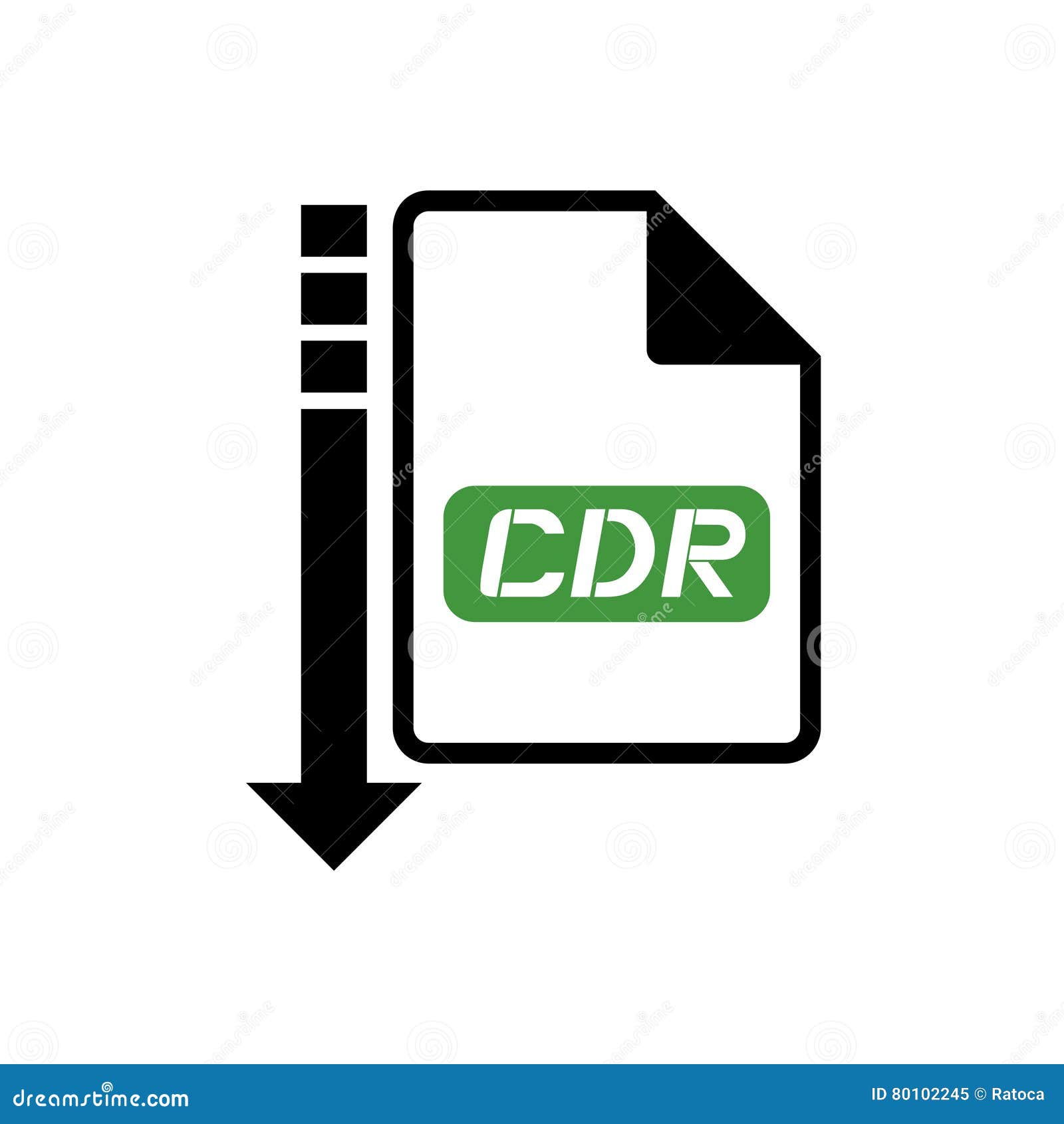 Computer cdr file icon stock vector. Illustration of sign - 80102245