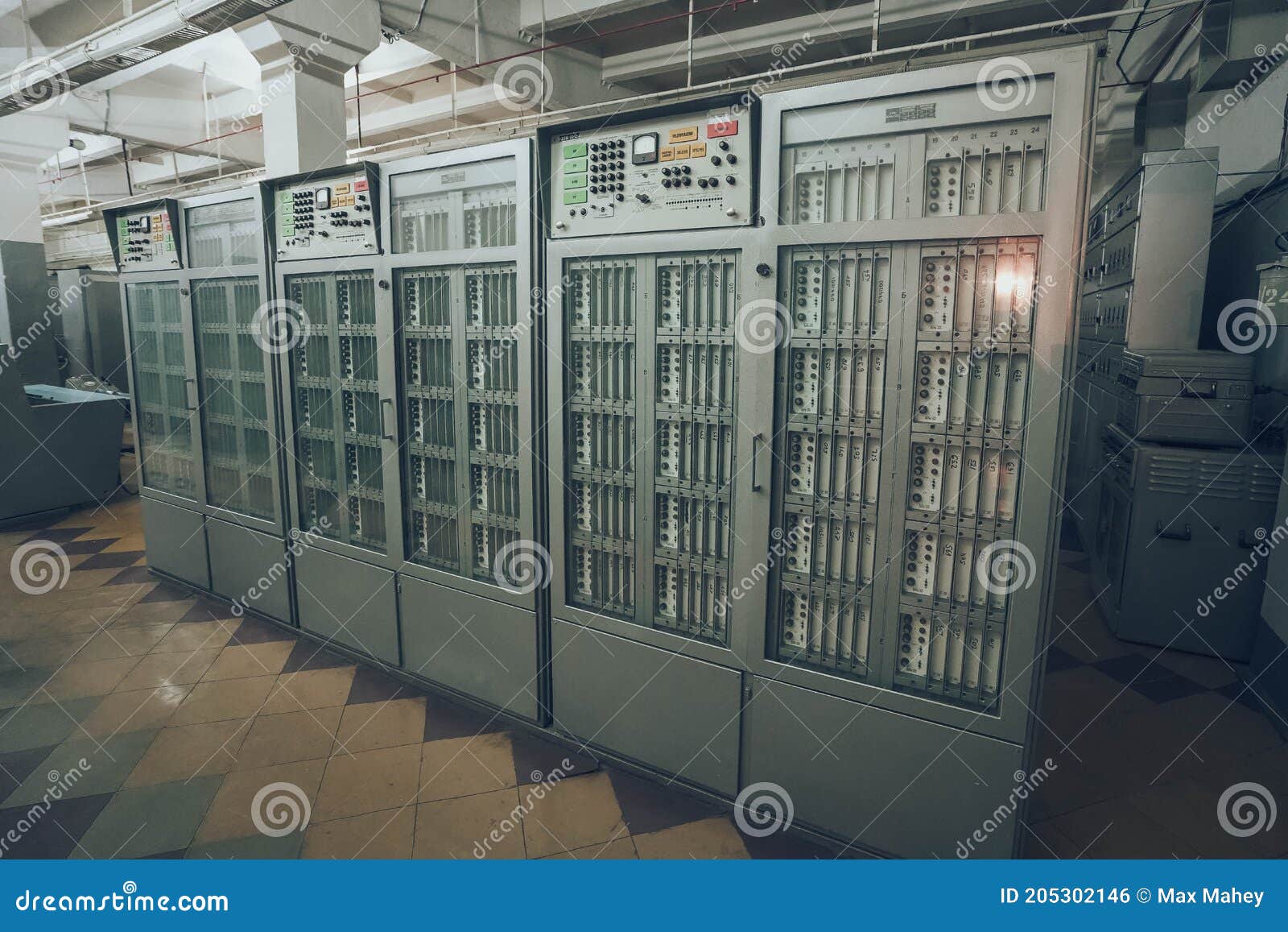 Computer Of The 70s Of The USSR. Inside A Computer Cabinet From The 70s ...
