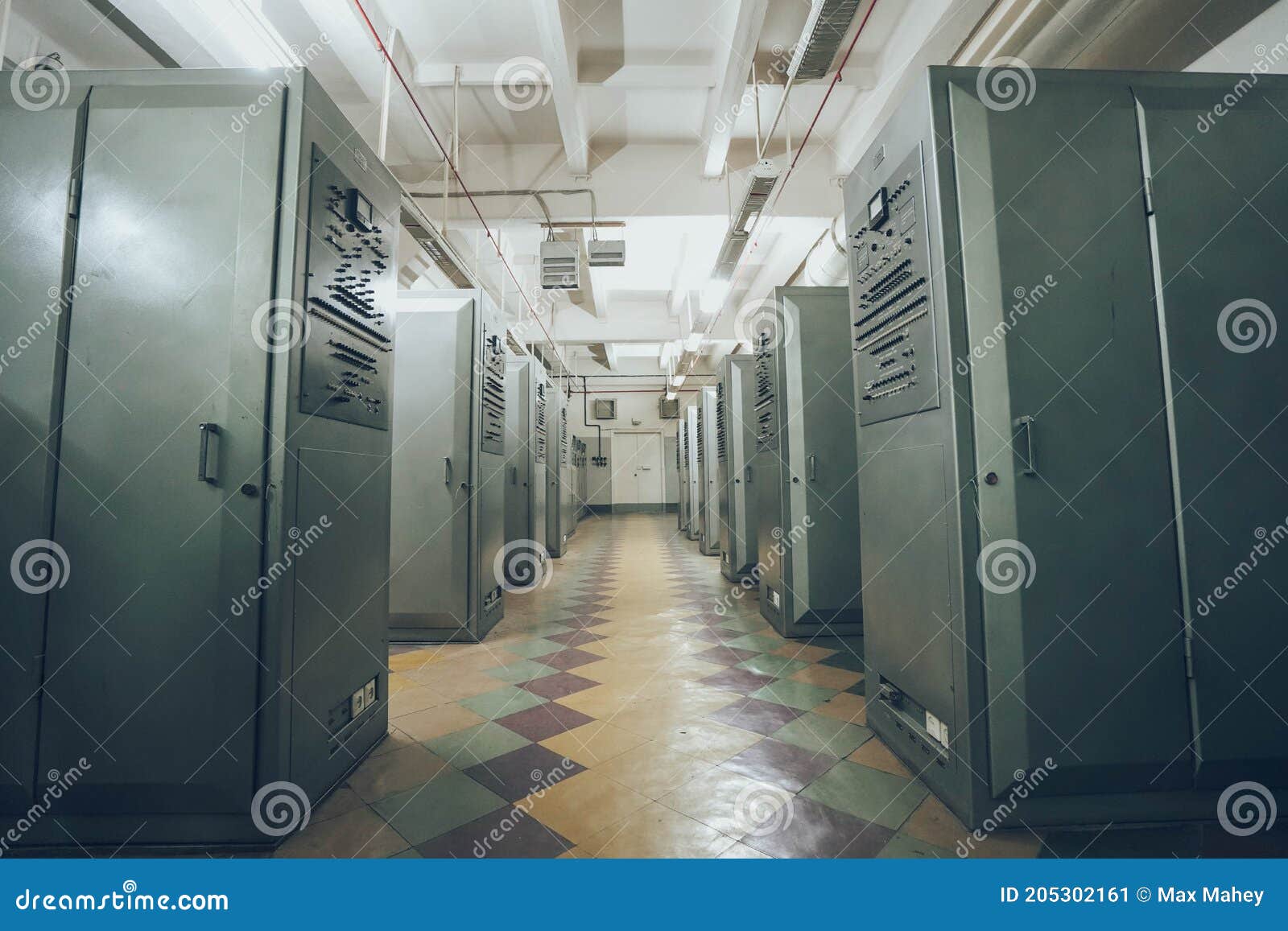 Computer Center Cabinets from the Soviet Union Times. Computer of the ...