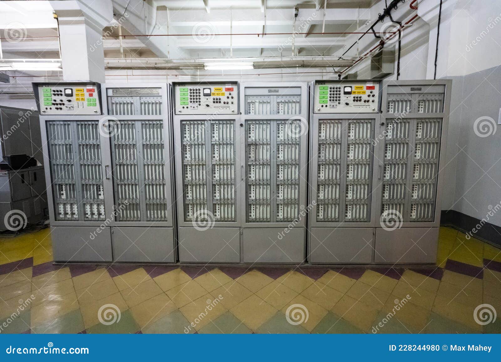 Computer Of The 70s Of The USSR. Inside A Computer Cabinet From The 70s ...