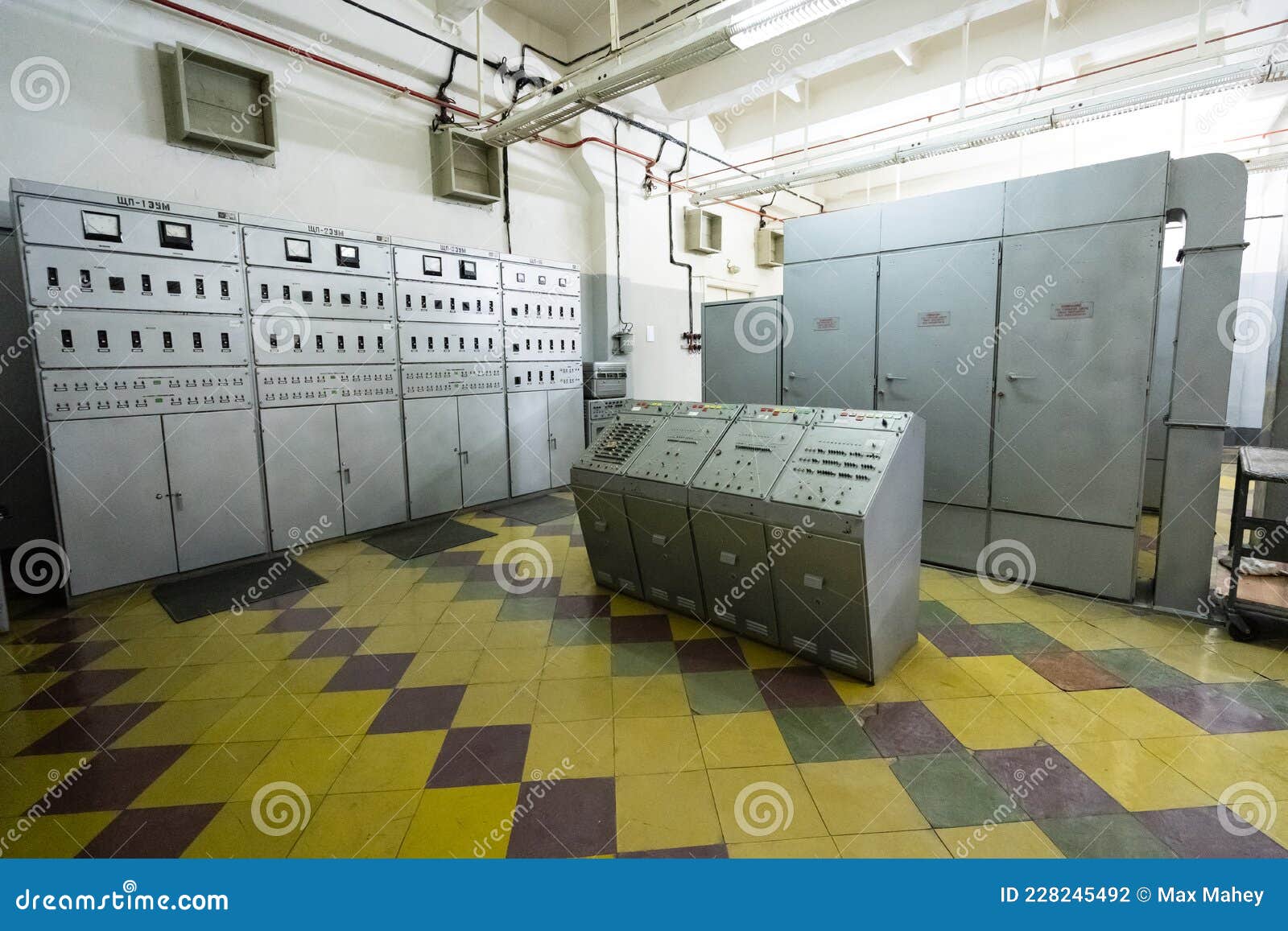 Computer Center Cabinets from the Soviet Union Times. Computer of the ...