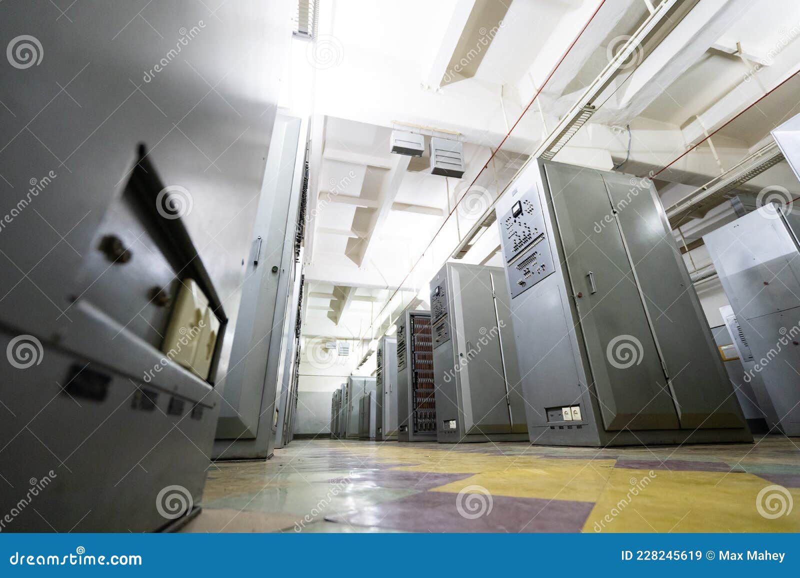 Computer Center Cabinets from the Soviet Union Times. Computer of the ...