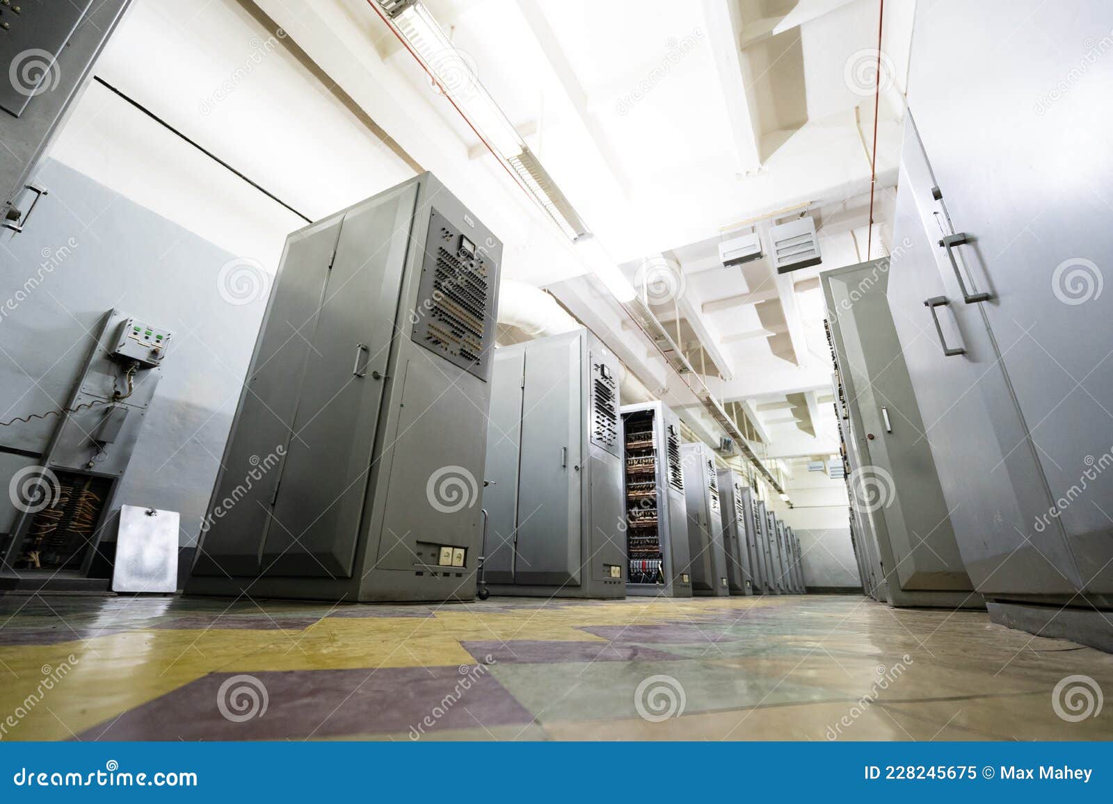 Computer Center Cabinets from the Soviet Union Times. Computer of the ...