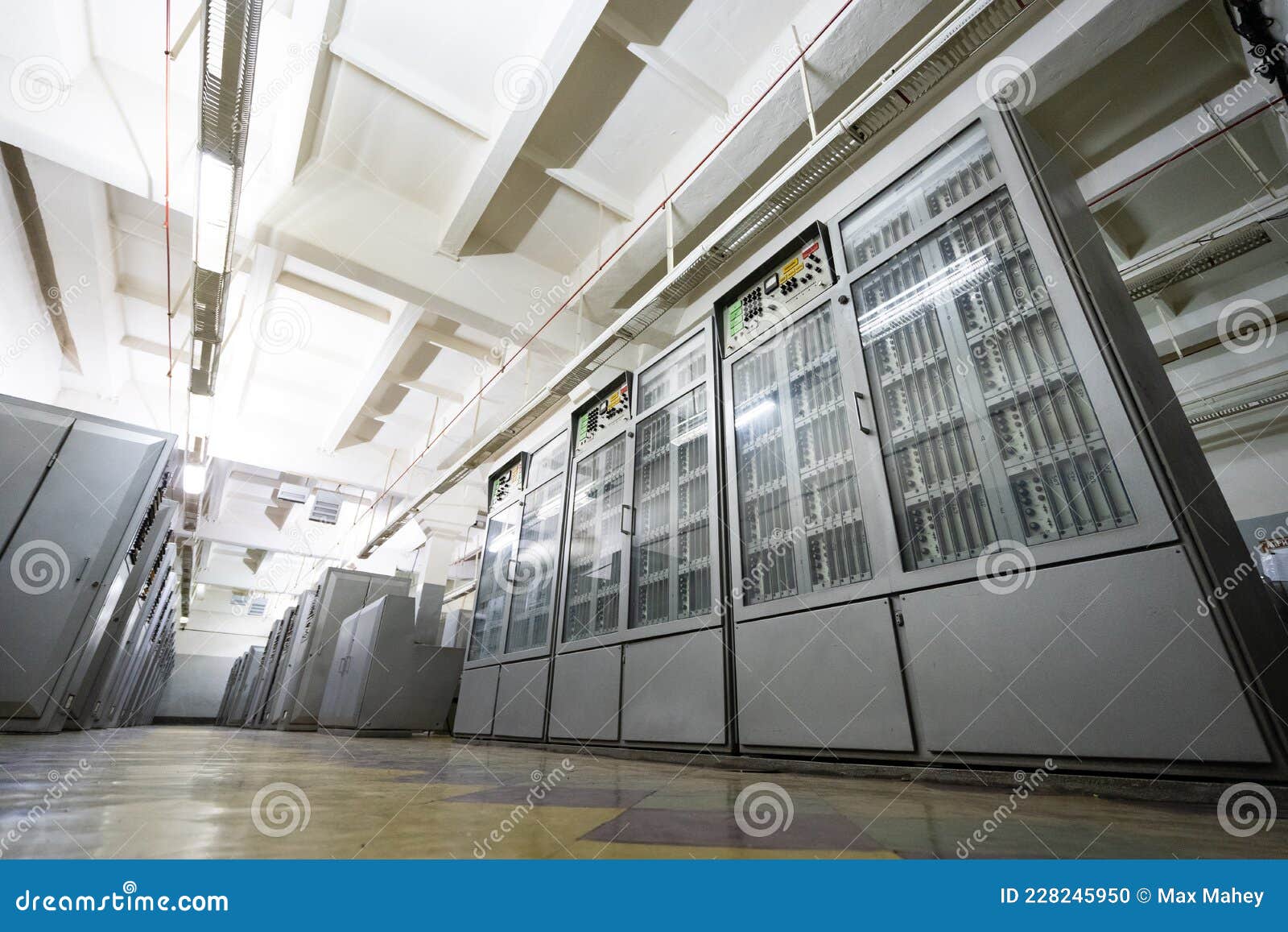 Computer Center Cabinets from the Soviet Union Times. Computer of the ...