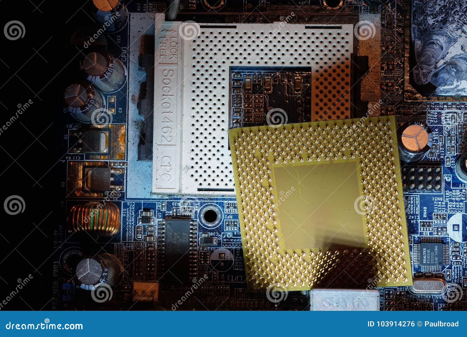 Computer Central Processing Unit, CPU, and Mount. Editorial Photo ...