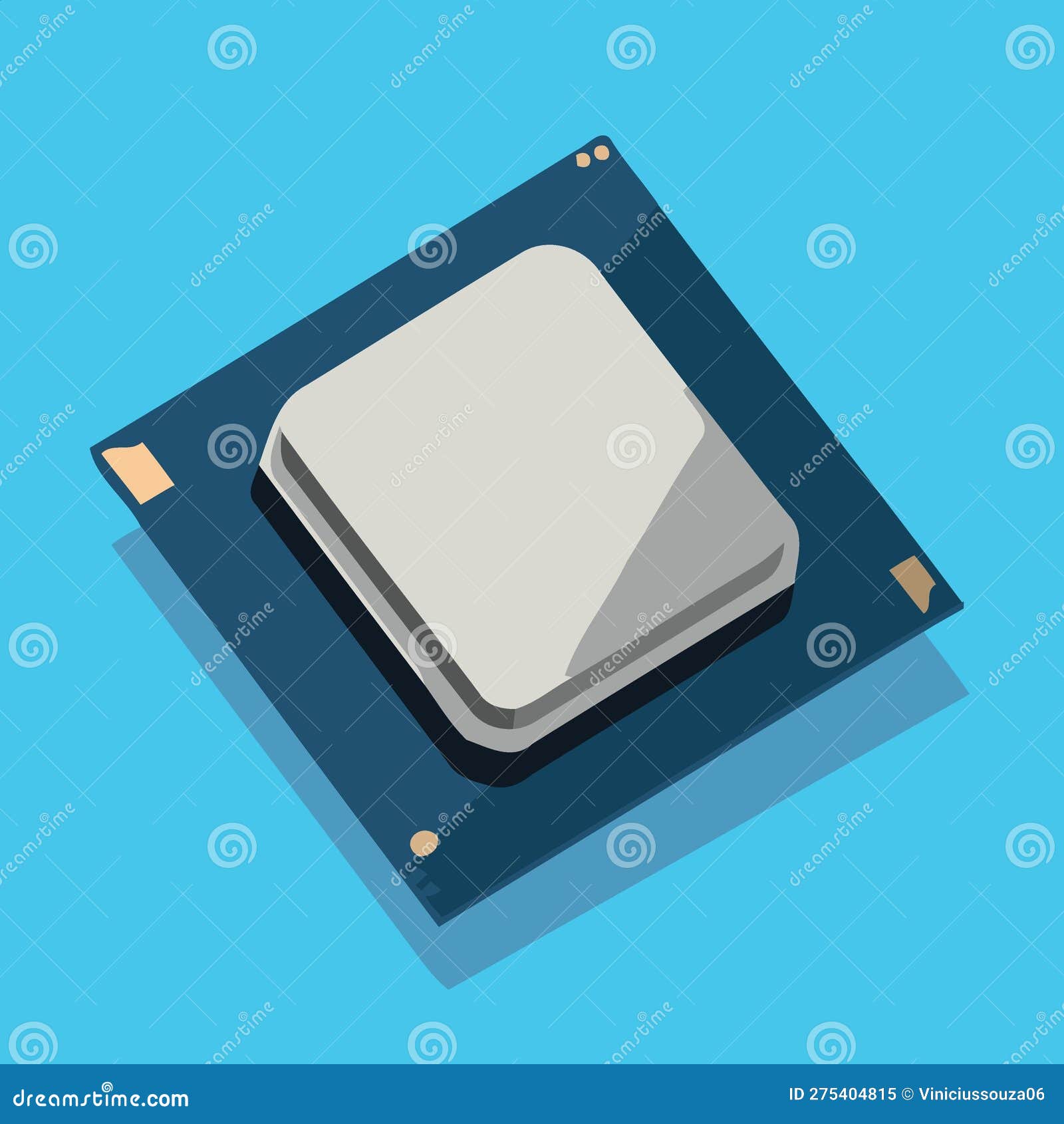 Computer Central Processing Unit Stock Illustration - Illustration of ...