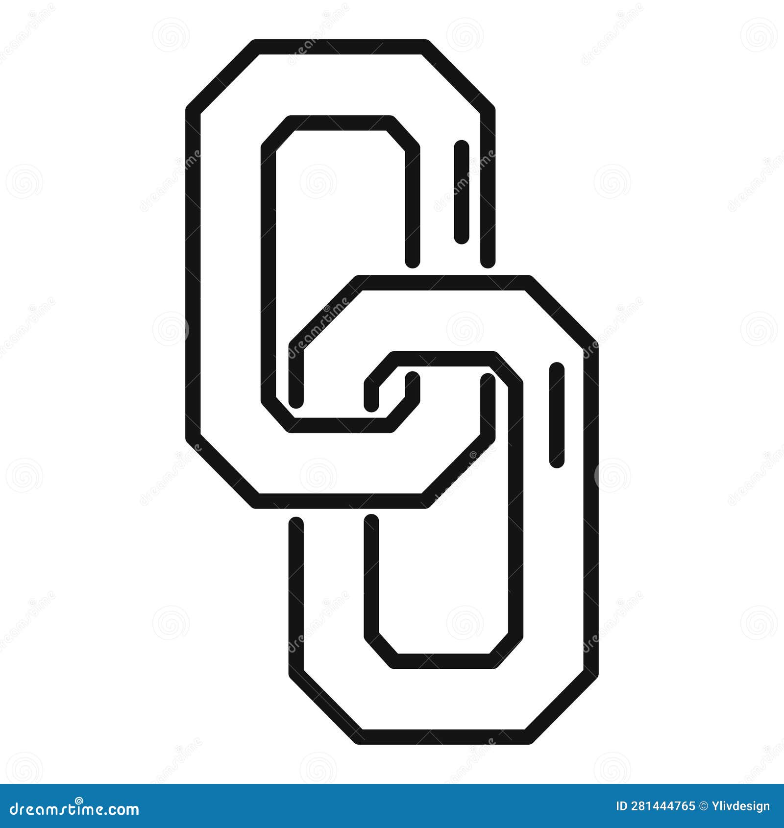 Computer Chain Icon Outline Vector. System Business Stock Vector ...