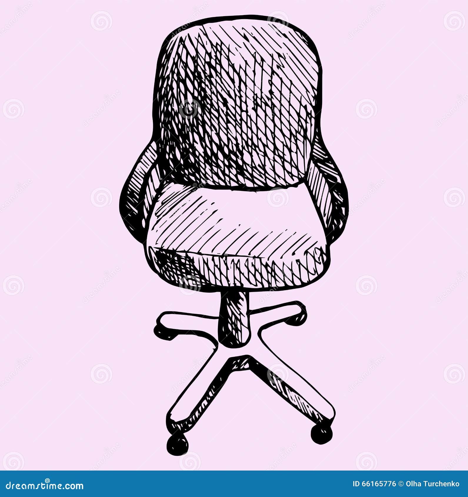 Computer chair stock vector. Illustration of home, comfortable - 66165776