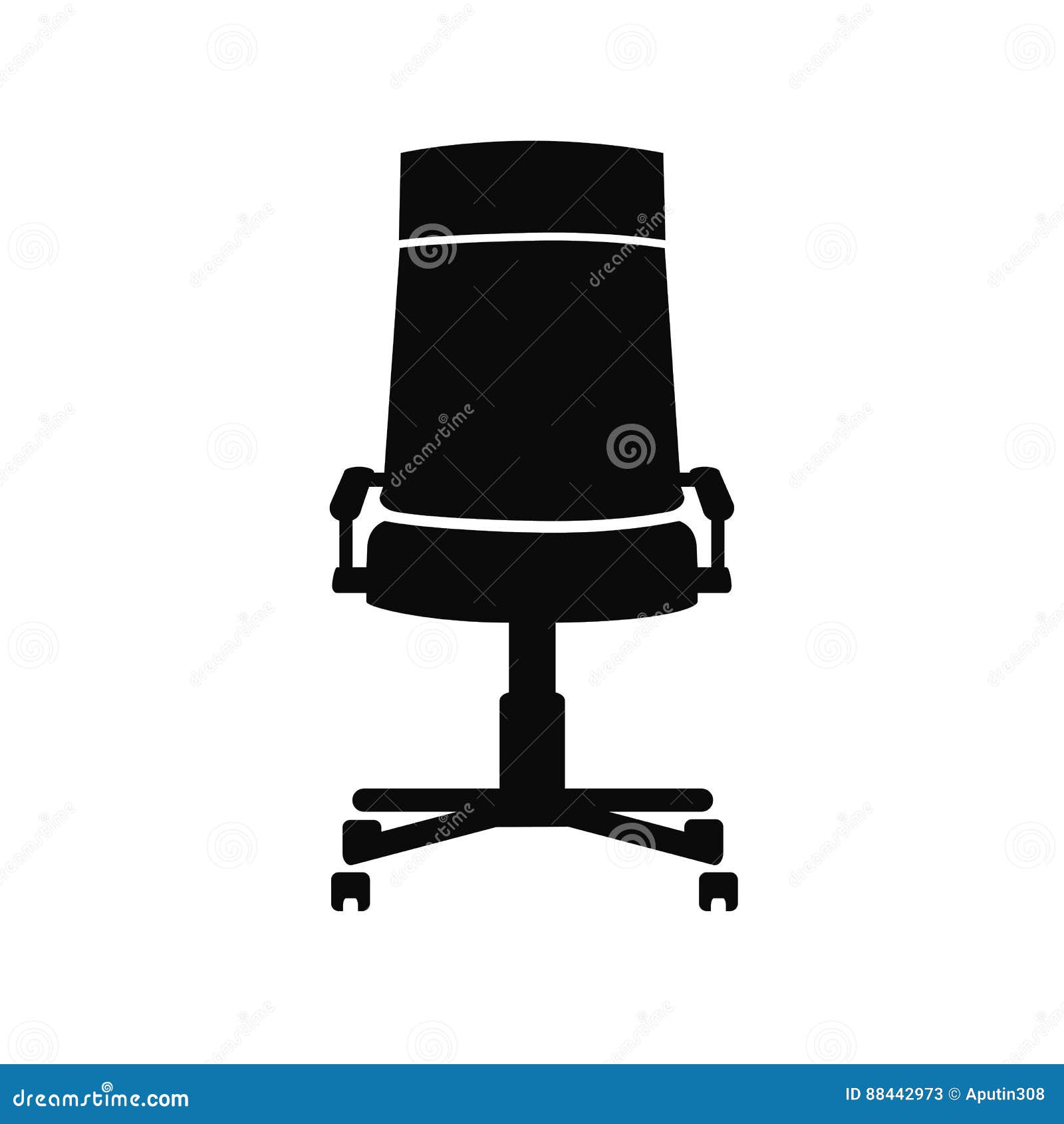 Computer chair icon vector stock vector. Illustration of director ...