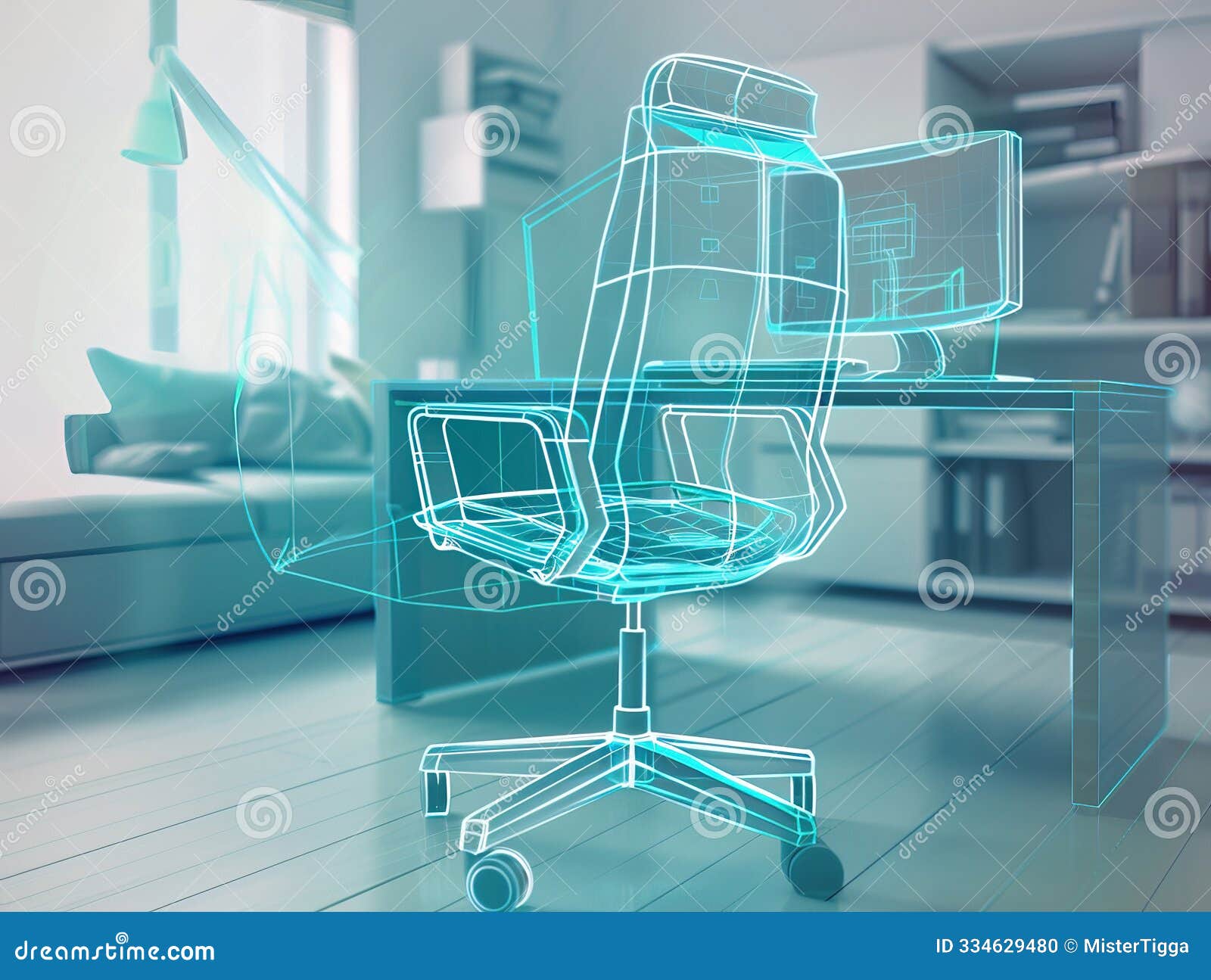Computer Chair Visualization with Augmented Reality Transparent ...