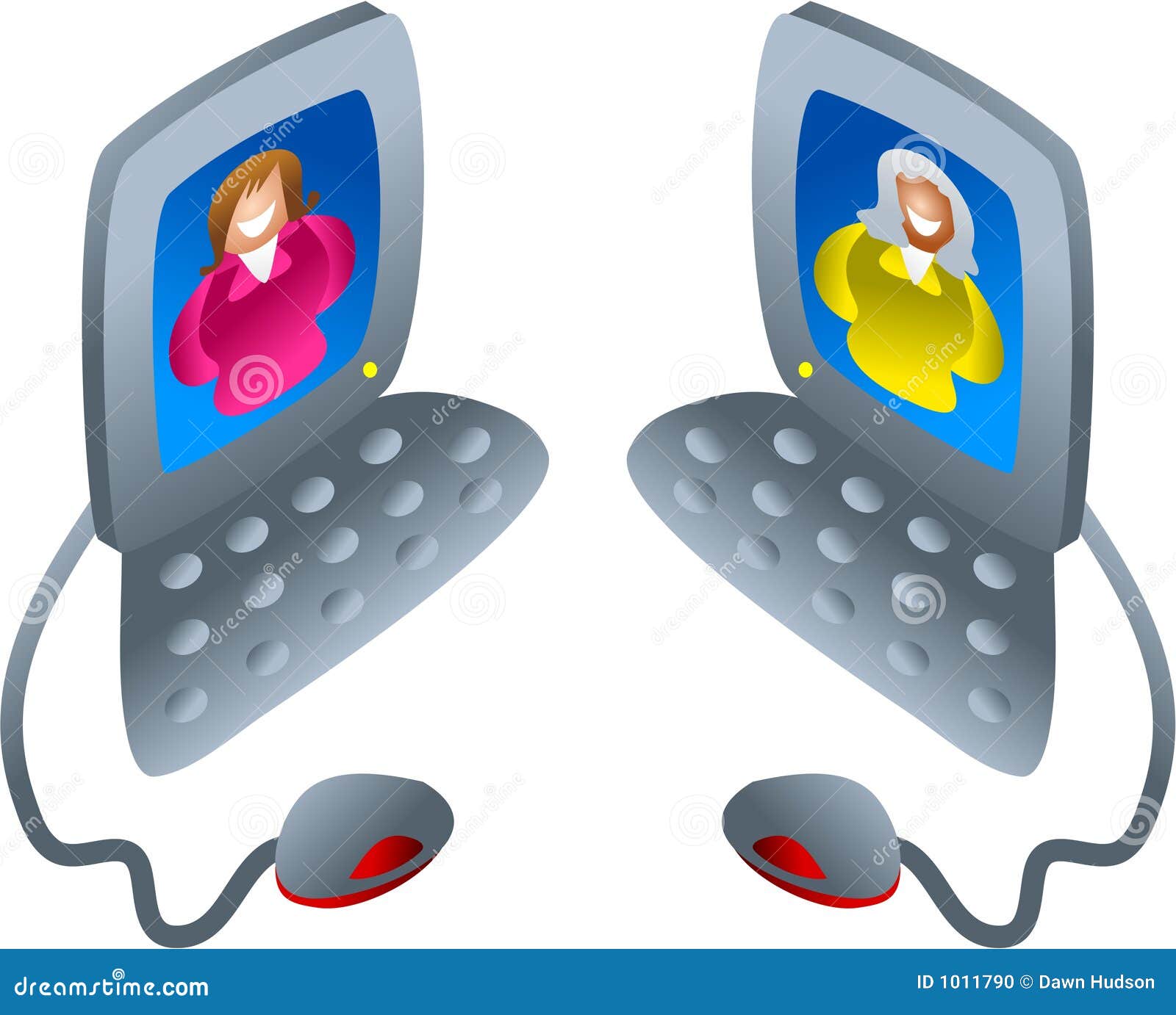 Computer chat stock illustration. Illustration of office - 1011790