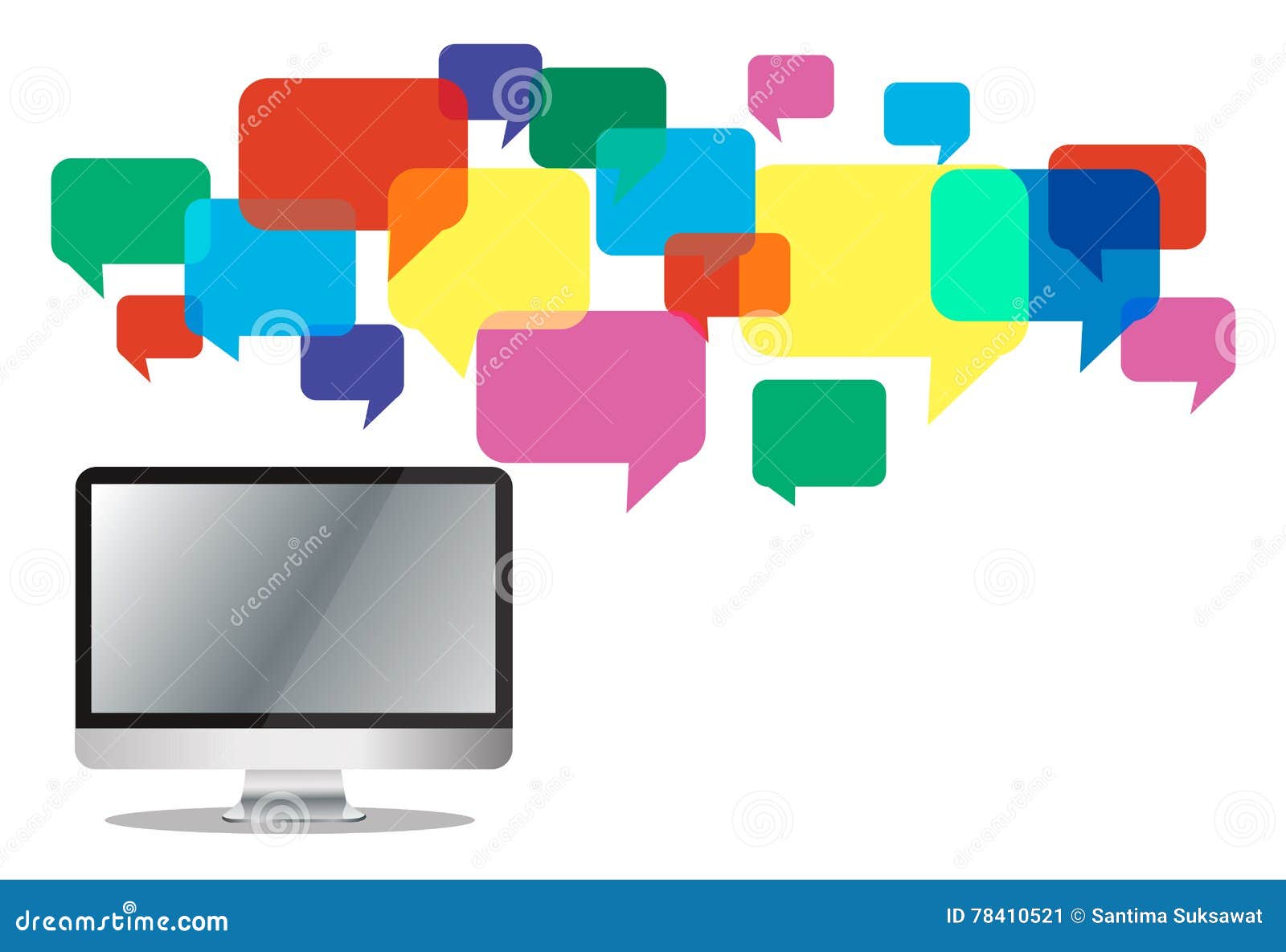 Computer Chat Clipart