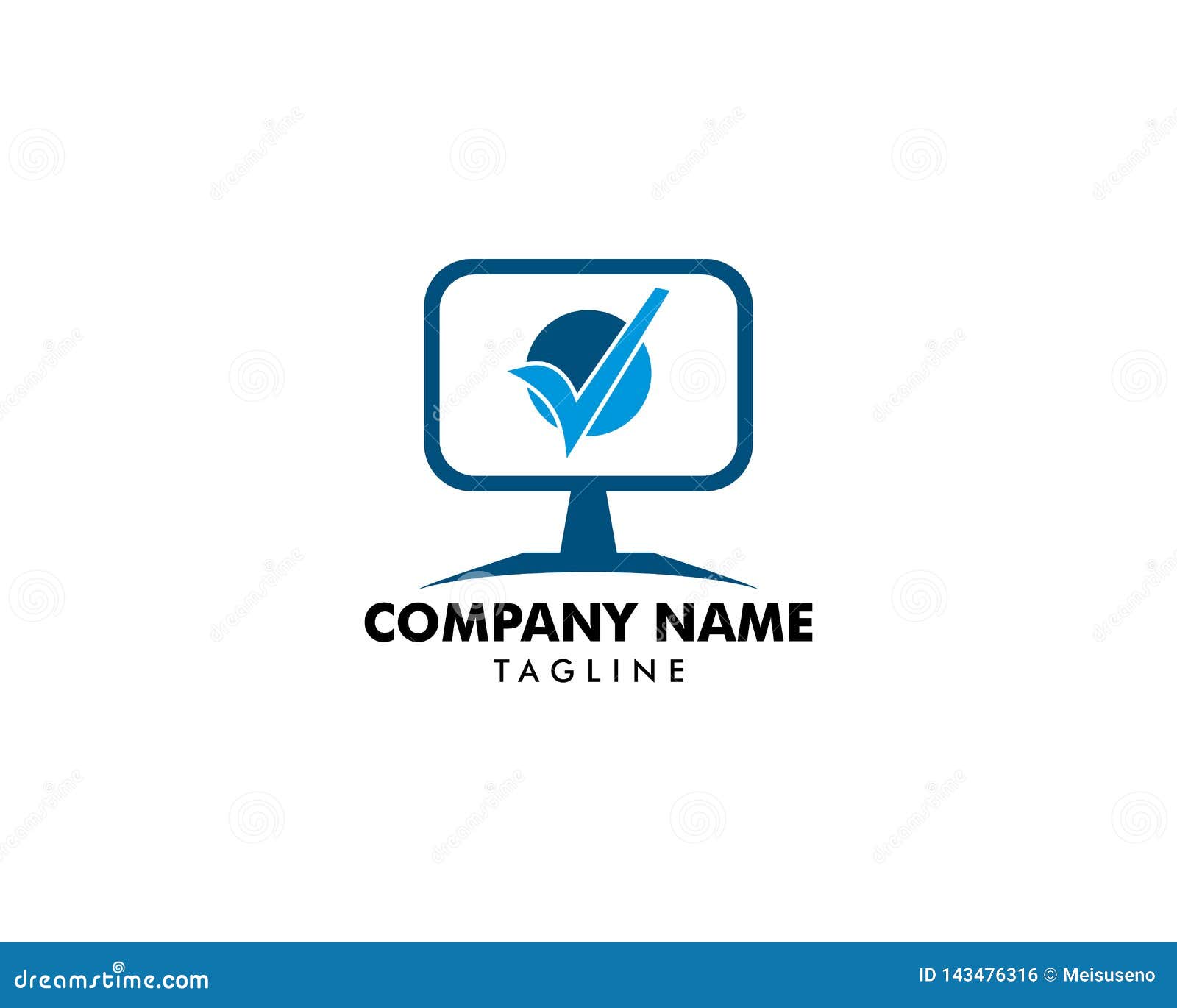Computer Check Logo Template Design Vector Stock Vector - Illustration ...