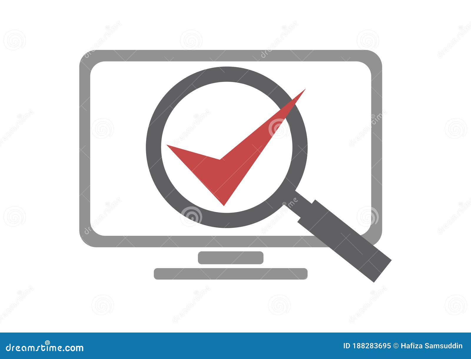 Computer Checked. Vector Illustration Decorative Design Stock Vector ...