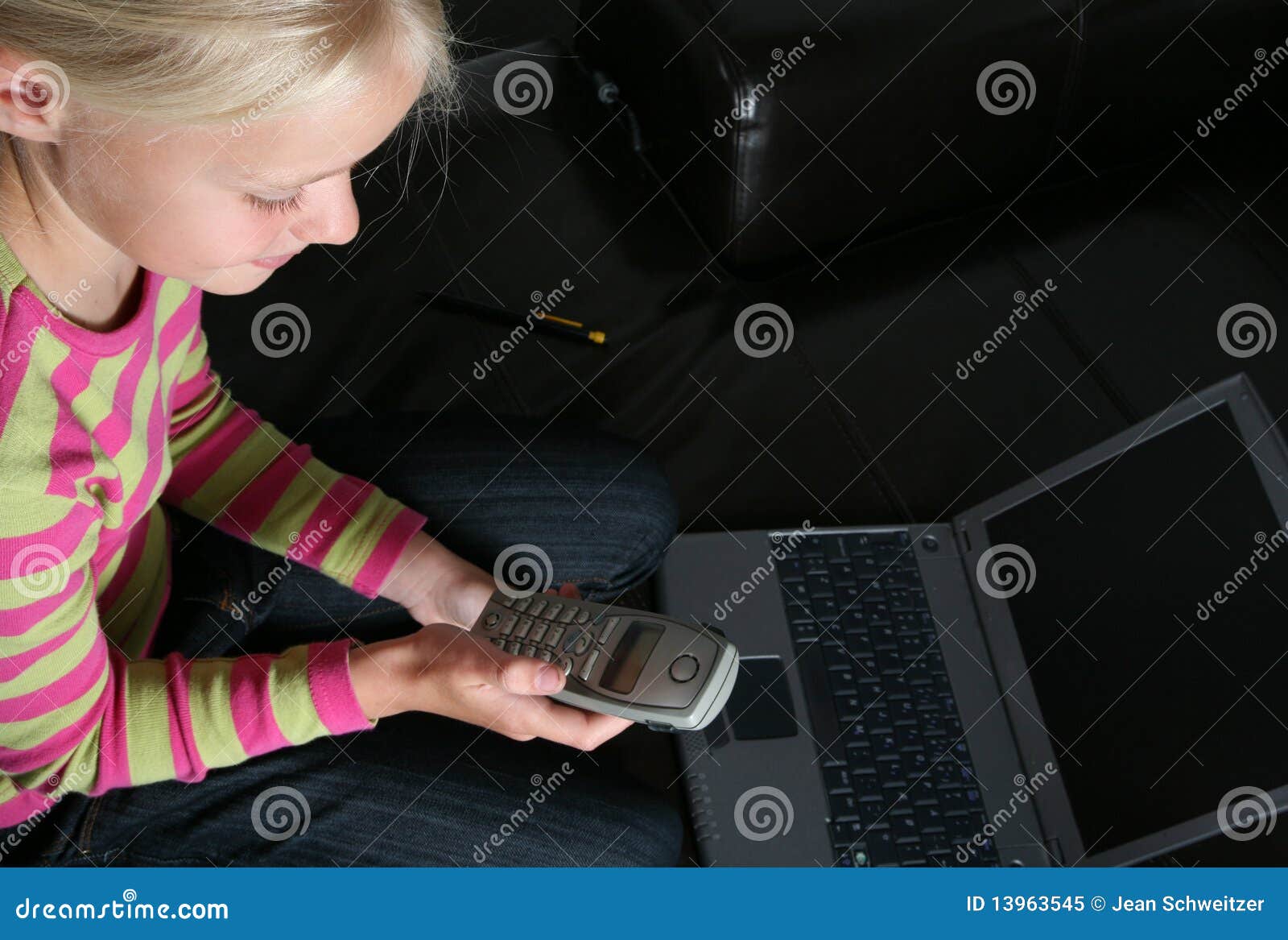 Computer child stock image. Image of cute, internet, notebook - 13963545