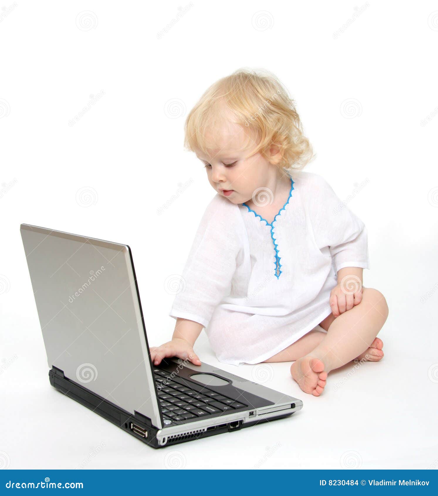 Computer and child stock photo. Image of interest, preparation - 8230484