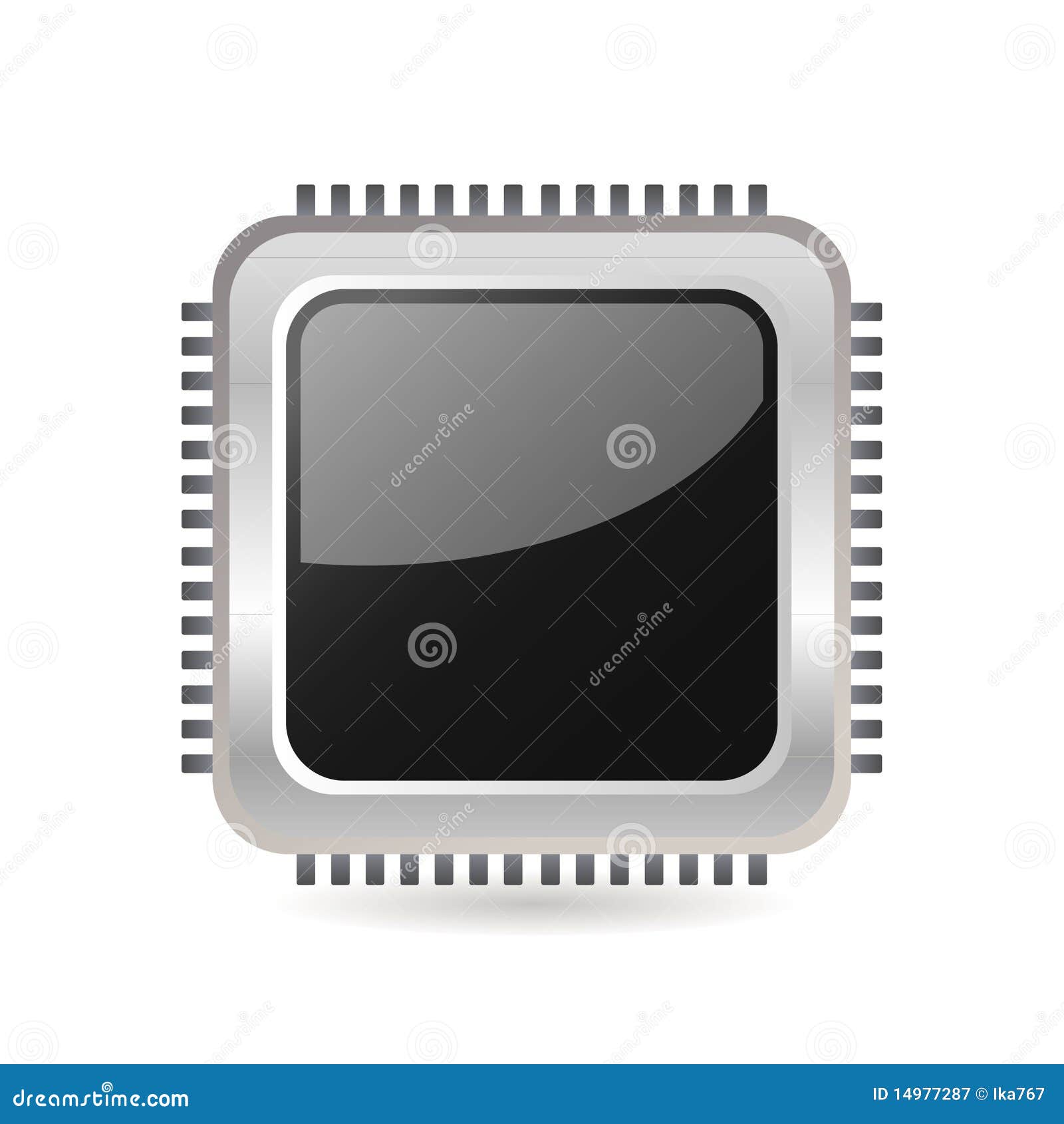 Computer chip stock vector. Illustration of tech, modern - 14977287