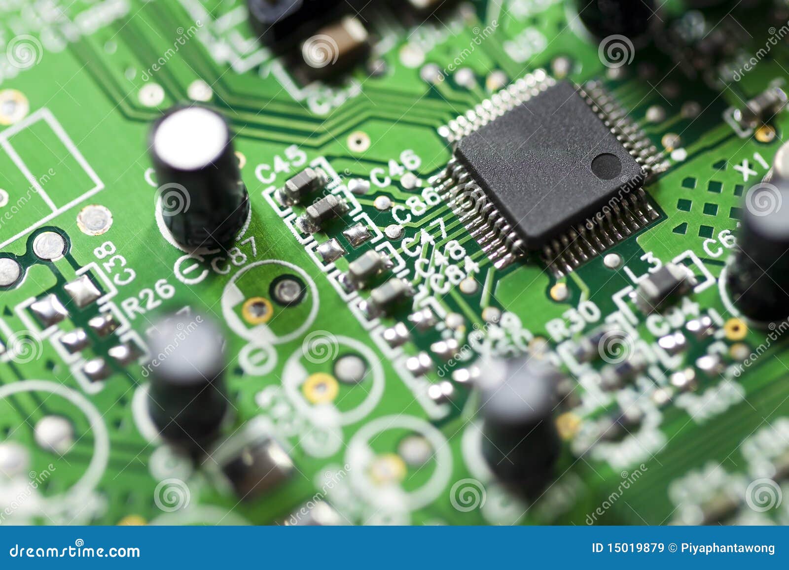 Computer chip stock image. Image of lines, blue, flow - 15019879