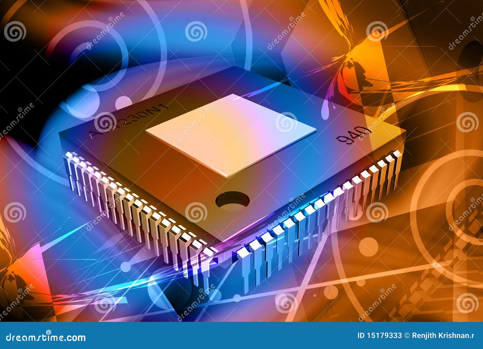Computer chip stock illustration. Illustration of motion - 15179333