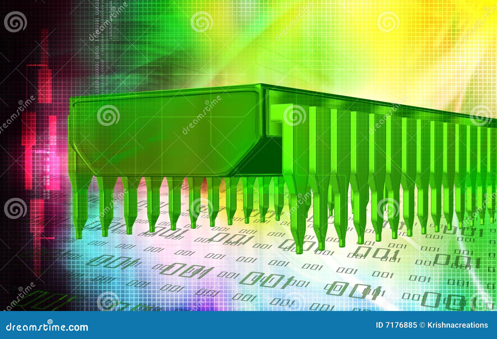 Computer chip stock illustration. Illustration of engineering - 7176885