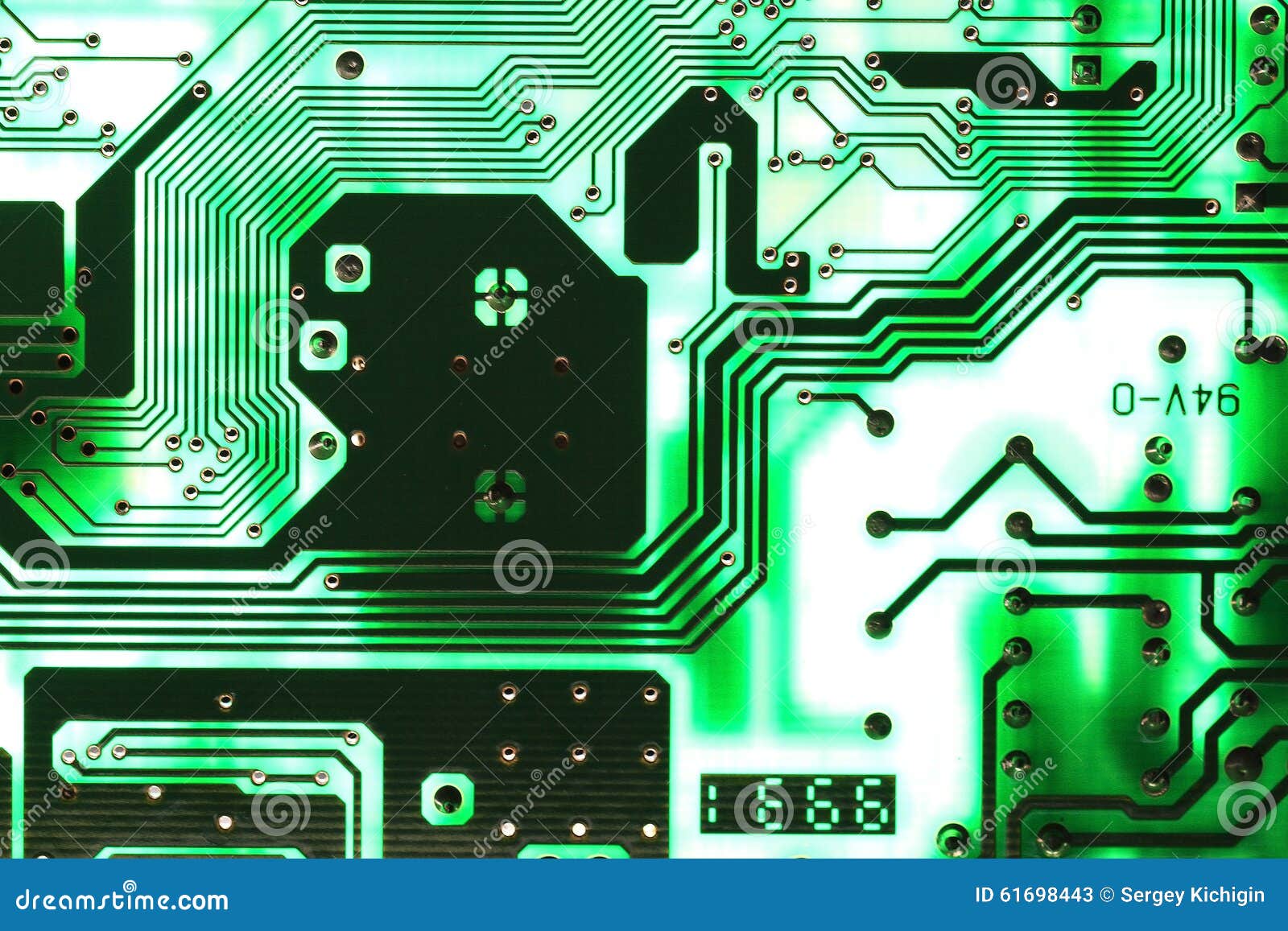Computer Chip Background Green